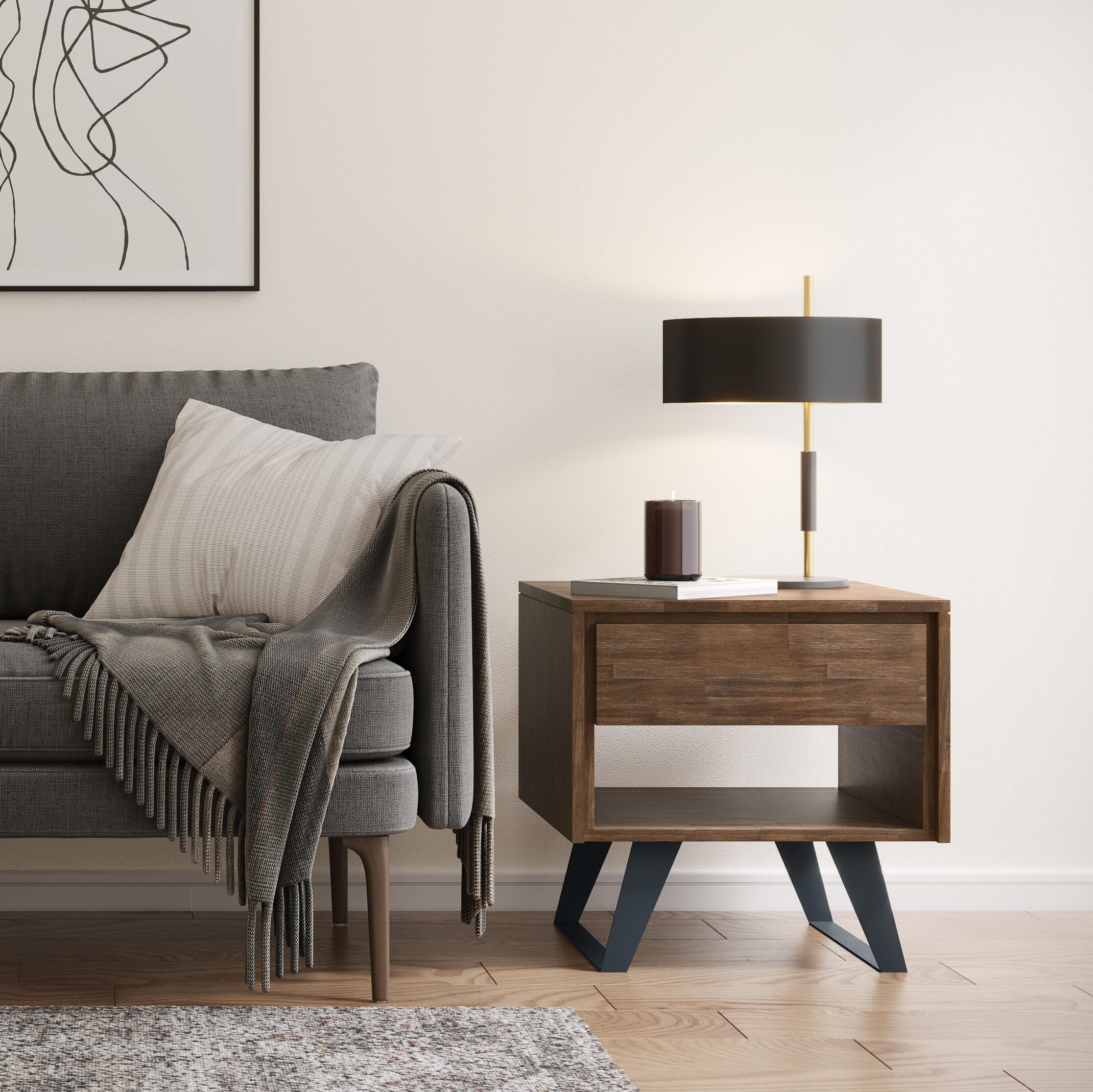 Click here for Simpli Home Lowry End Table  Rustic Natural Aged B... prices