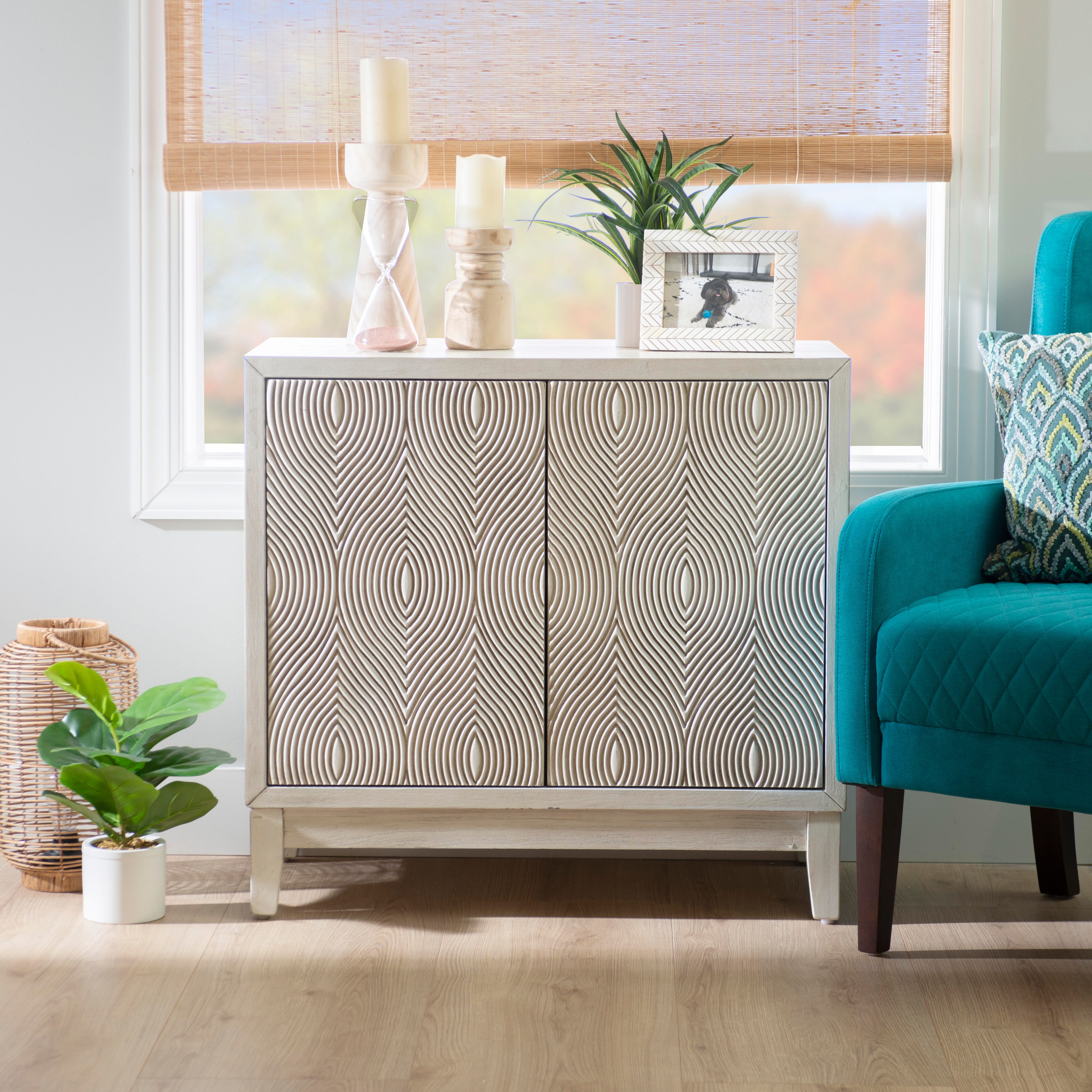 Click here for Linon Berkley 34.5 Accent Cabinet  Antique White prices