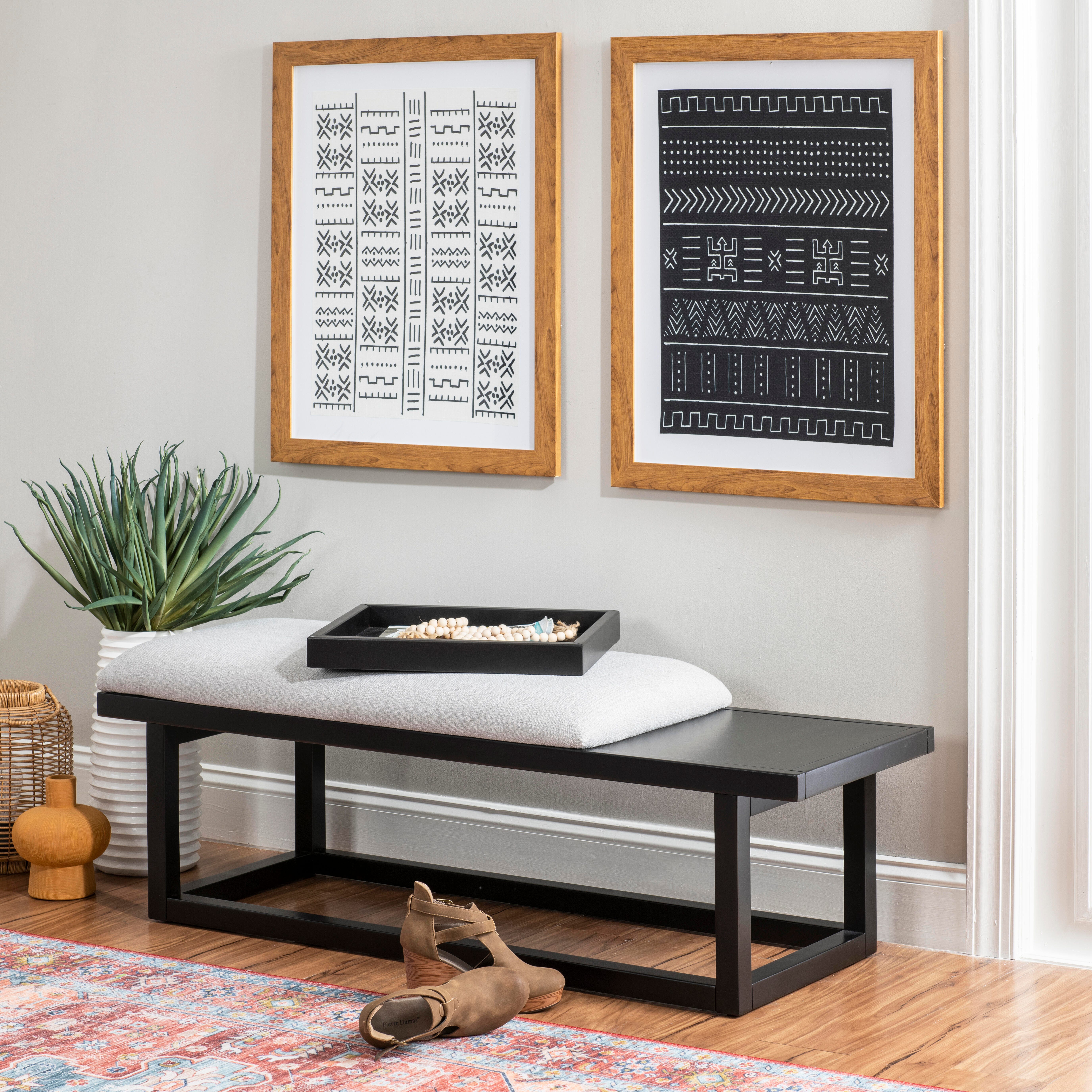 Click here for Linon Libby Bench with Tray  Black prices