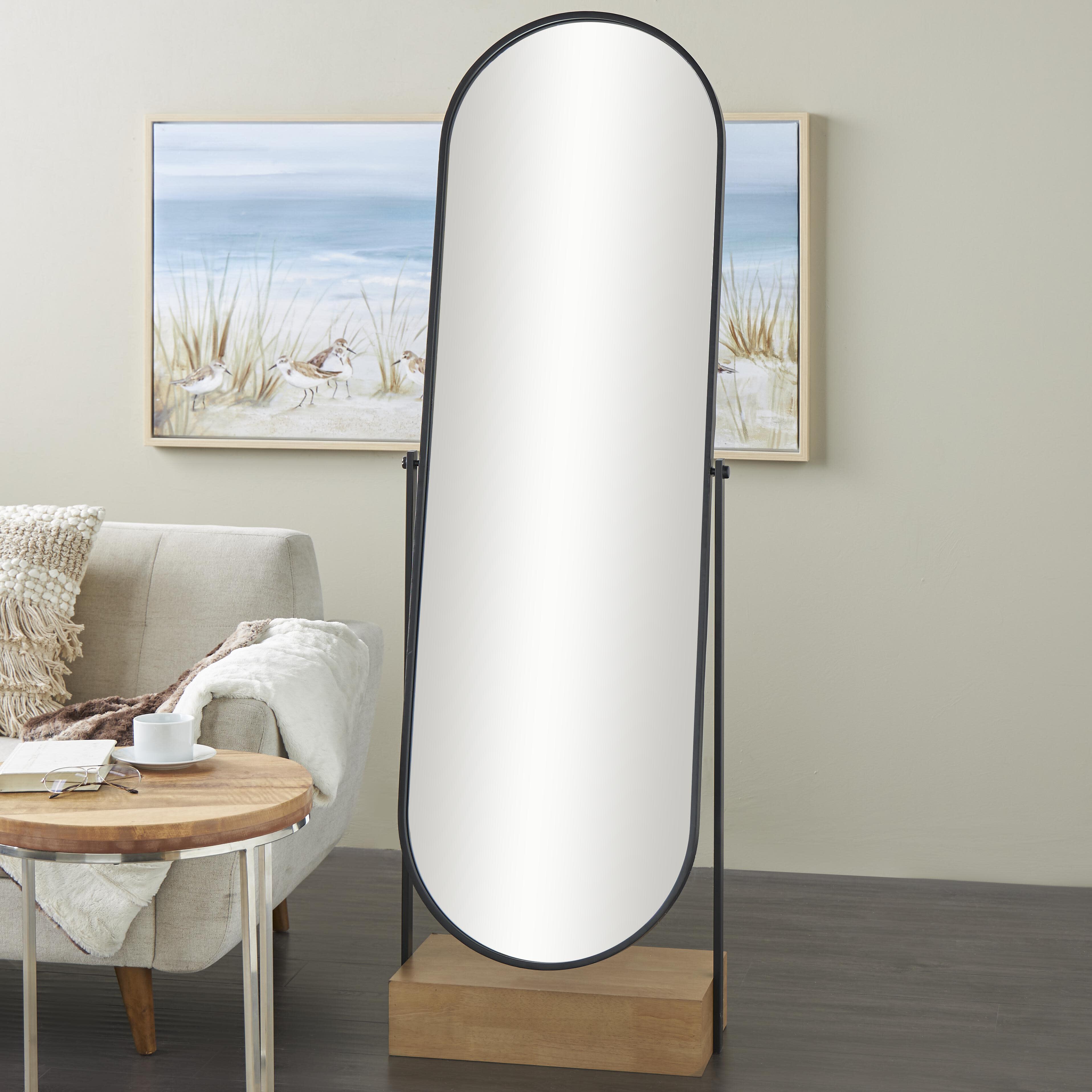 Click here for Bayberry Lane Oval Shaped Floor Mirror  Black prices
