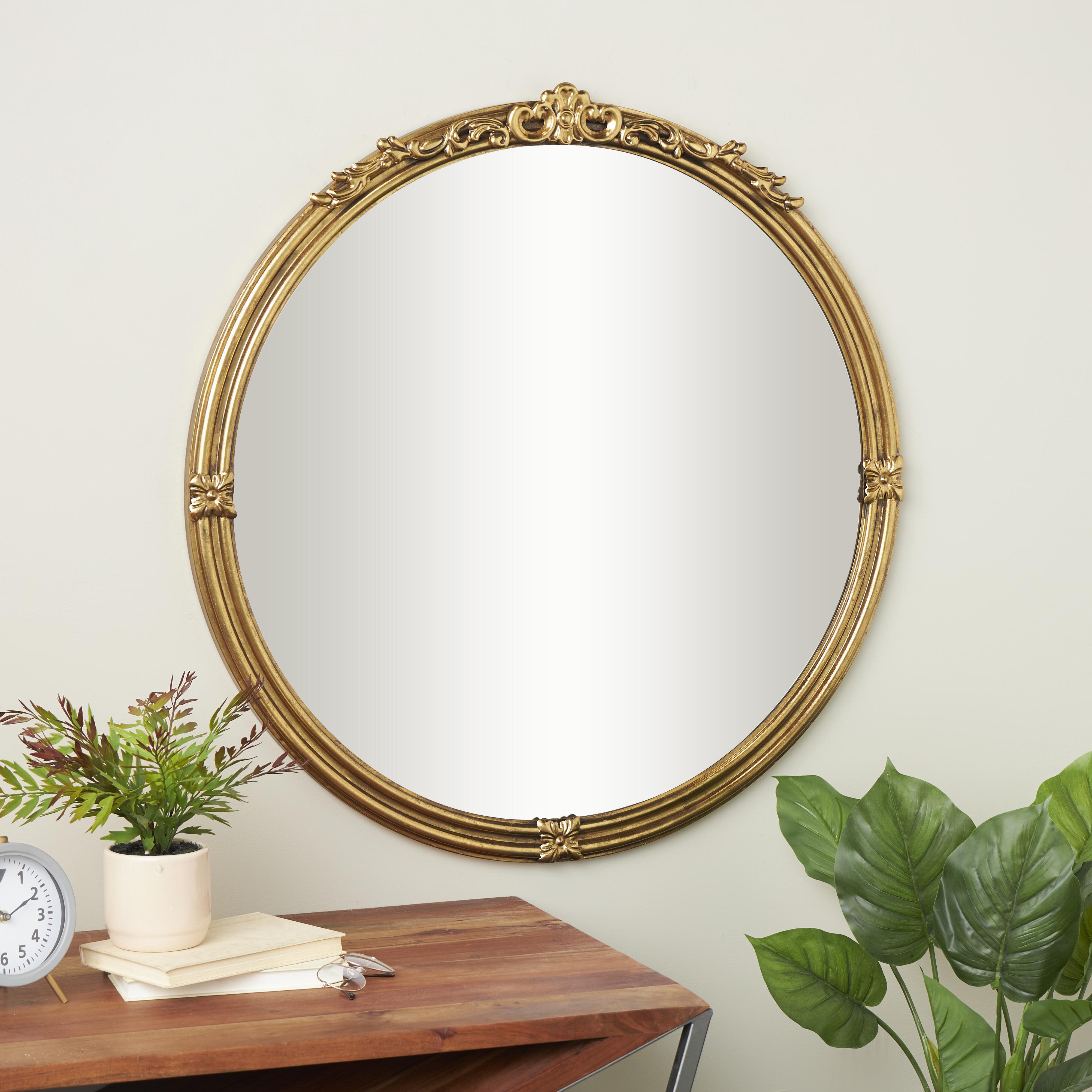 Click here for Bayberry Lane Wall Mirror with Floral Accents  Gol... prices