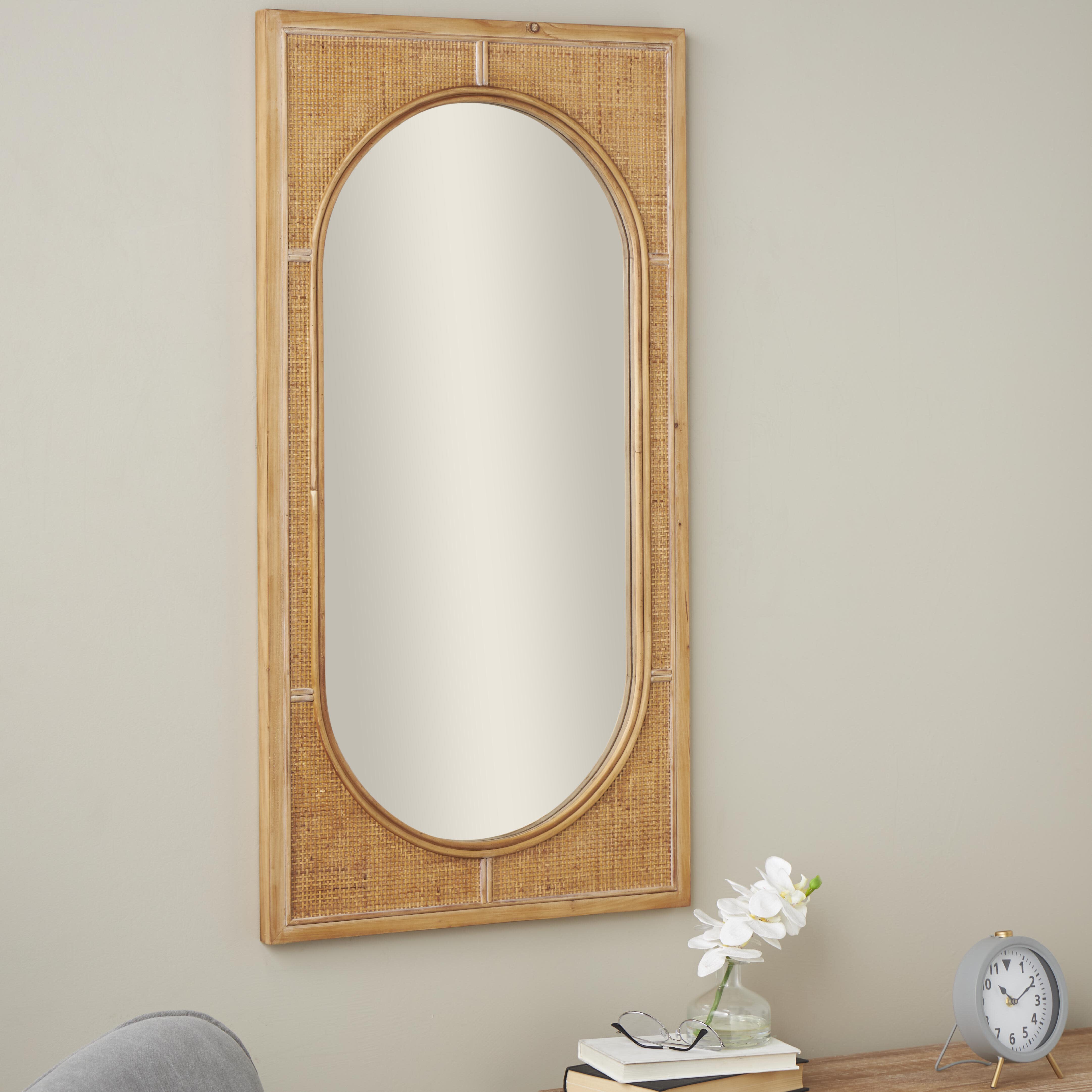 Click here for Bayberry Lane Wall Mirror with Oval Center  Brown prices