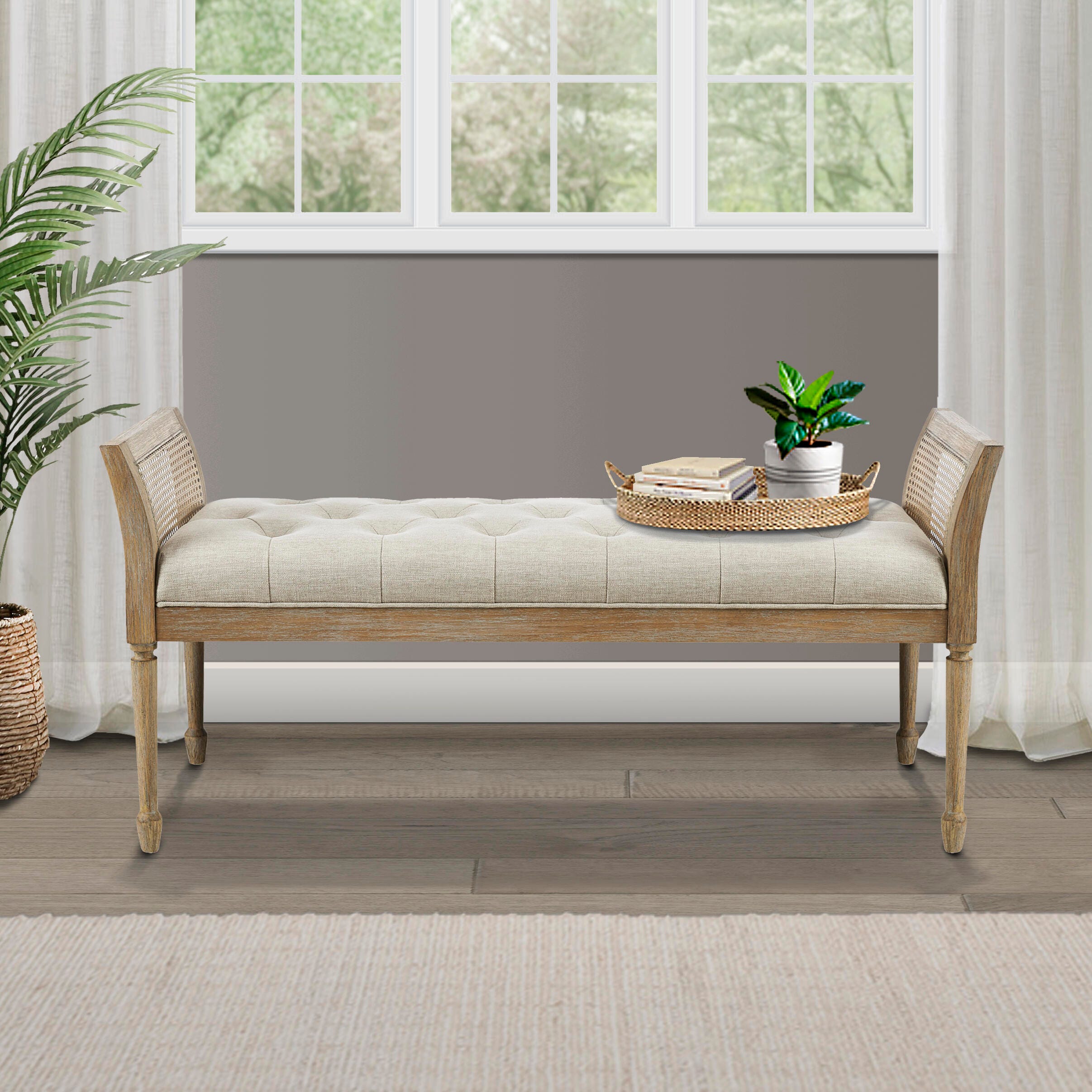 Click here for Martha Stewart Isla Accent Bench  Natural prices