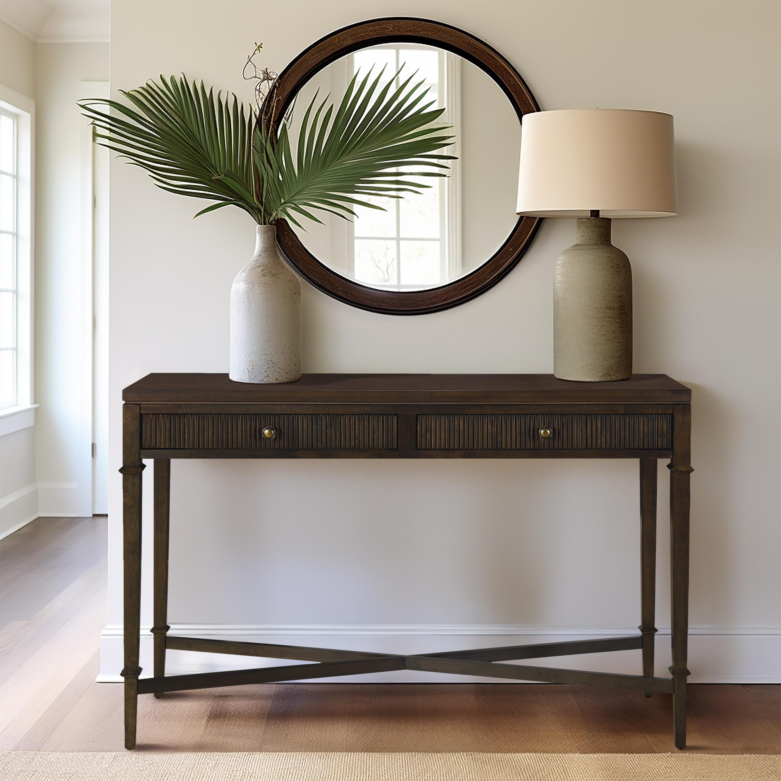 Click here for Martha Stewart Kenna Fluted 2 drawer Console Table... prices