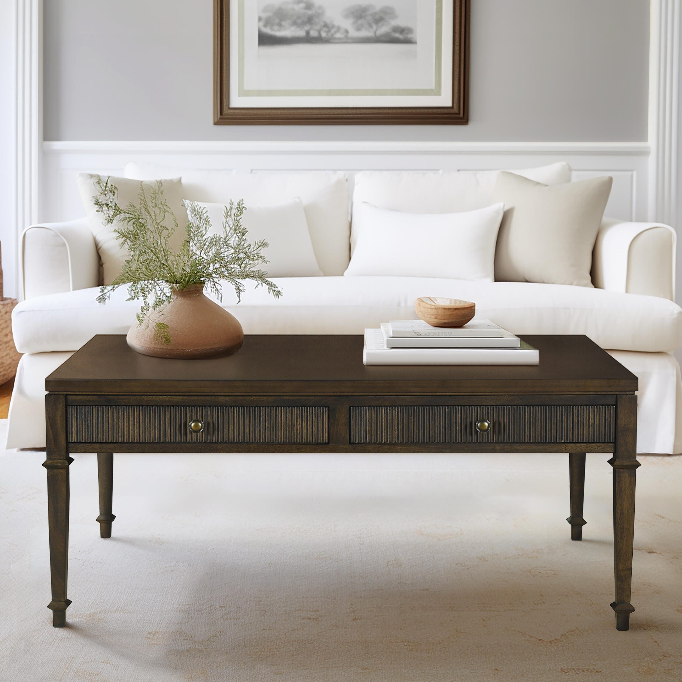 Click here for Martha Stewart Kenna Fluted 2 drawer Coffee Table... prices