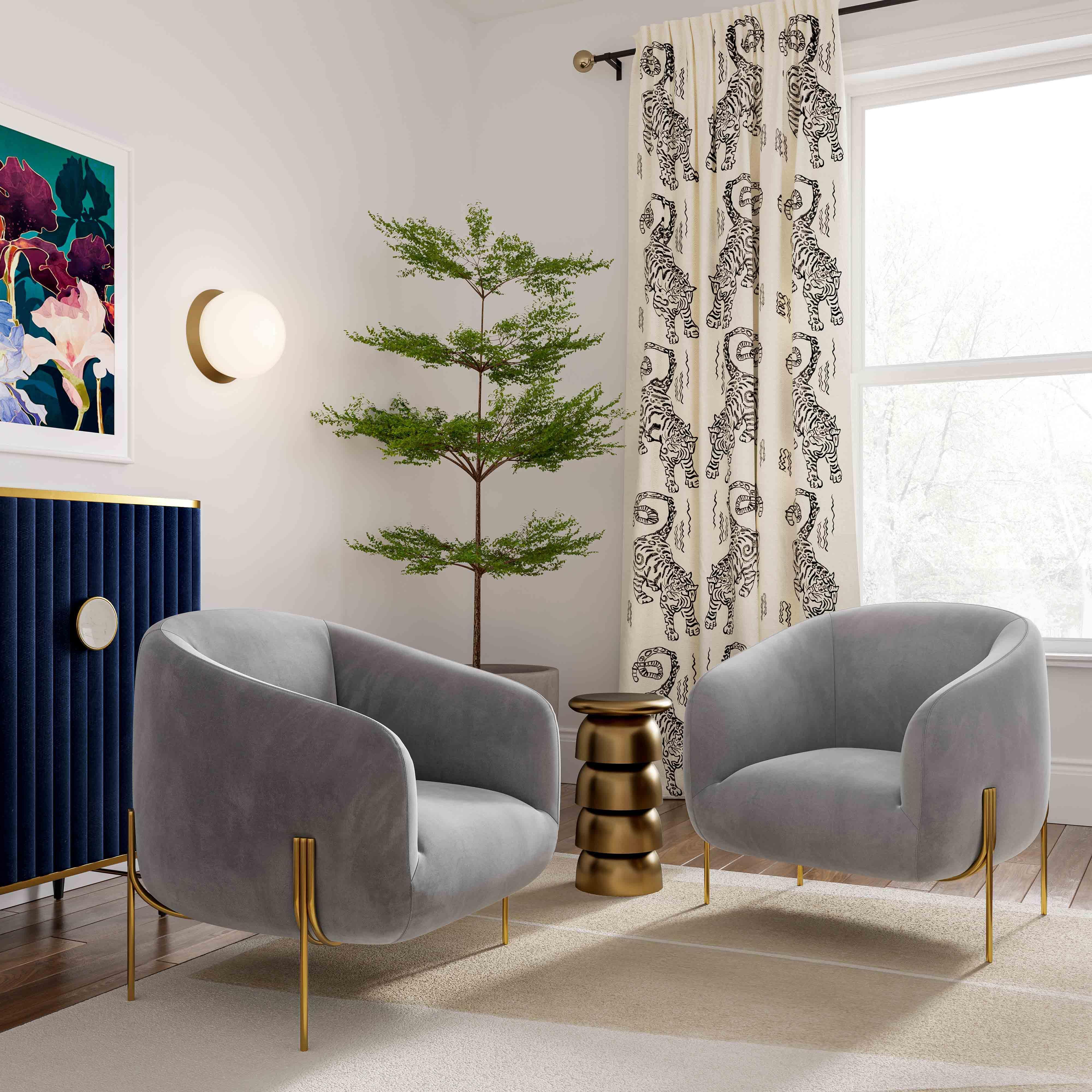 Click here for Inspire Me Home Decor Kandra Accent Chair  Gray prices