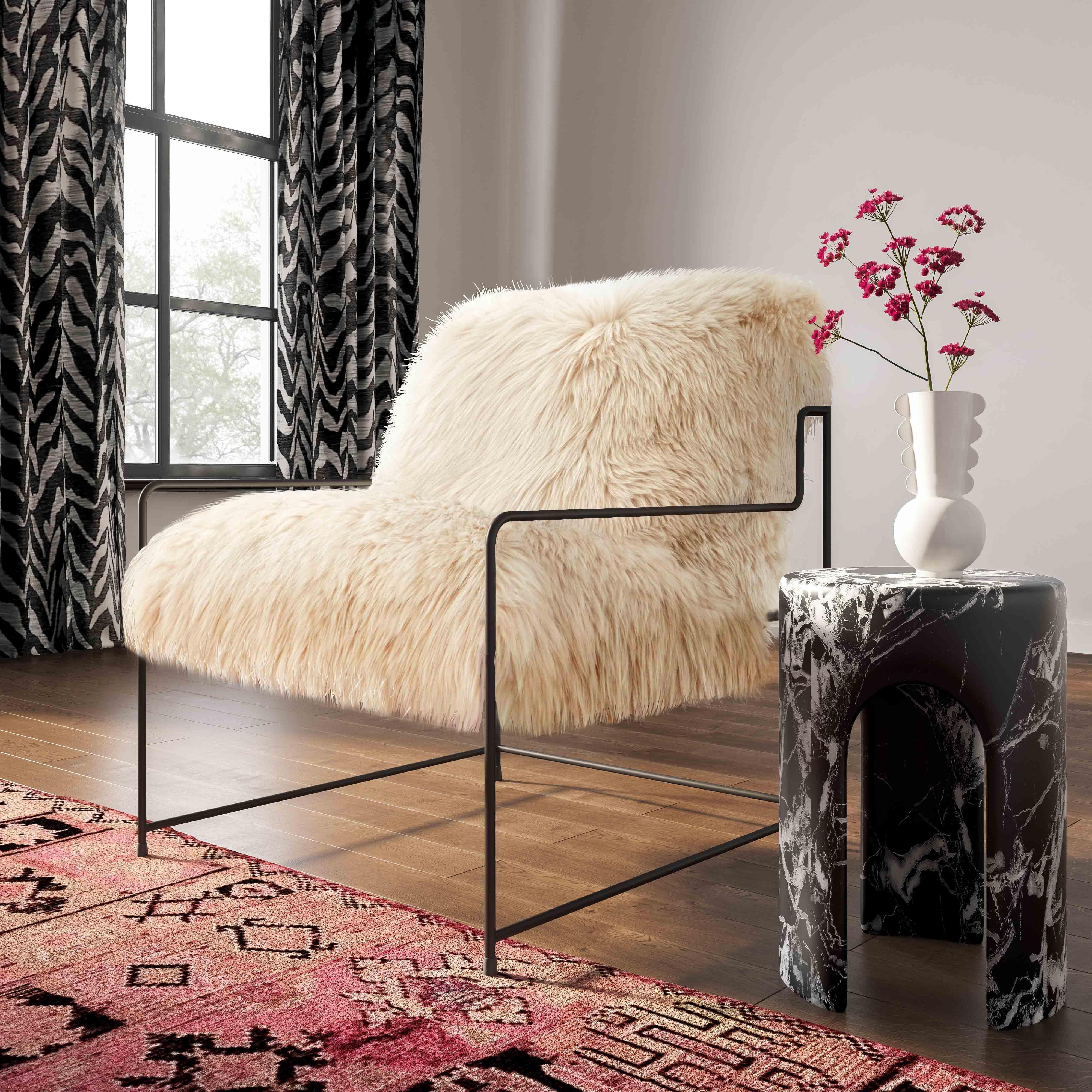 Click here for TOV Furniture Marisol Side Table  Black Marble prices