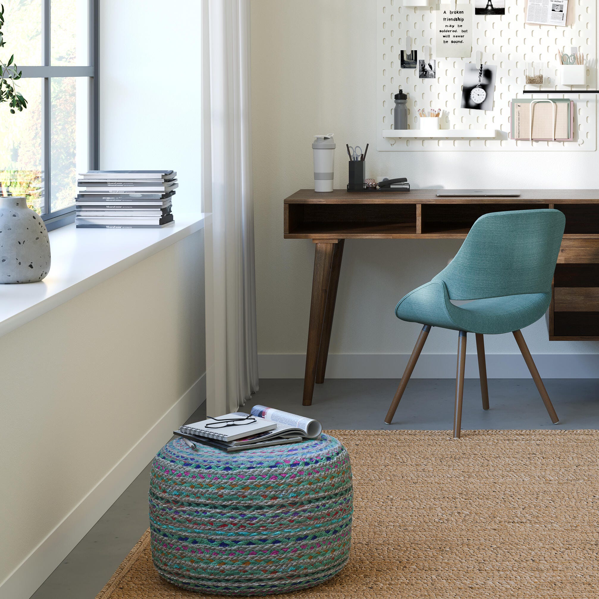 Click here for Simpli Home Margo Pouf  Green prices