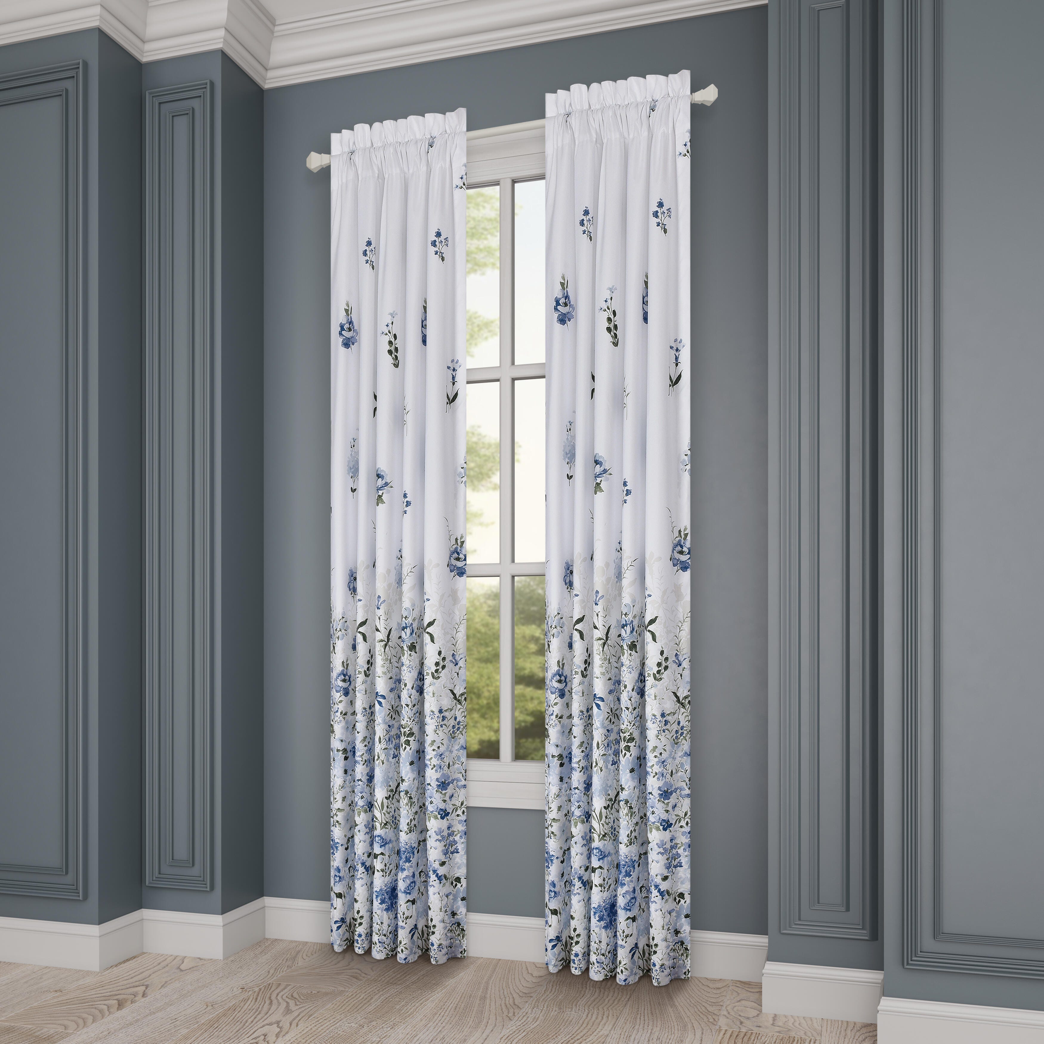 Click here for Royal Court Kourtney Window Panel Pair  Blue prices