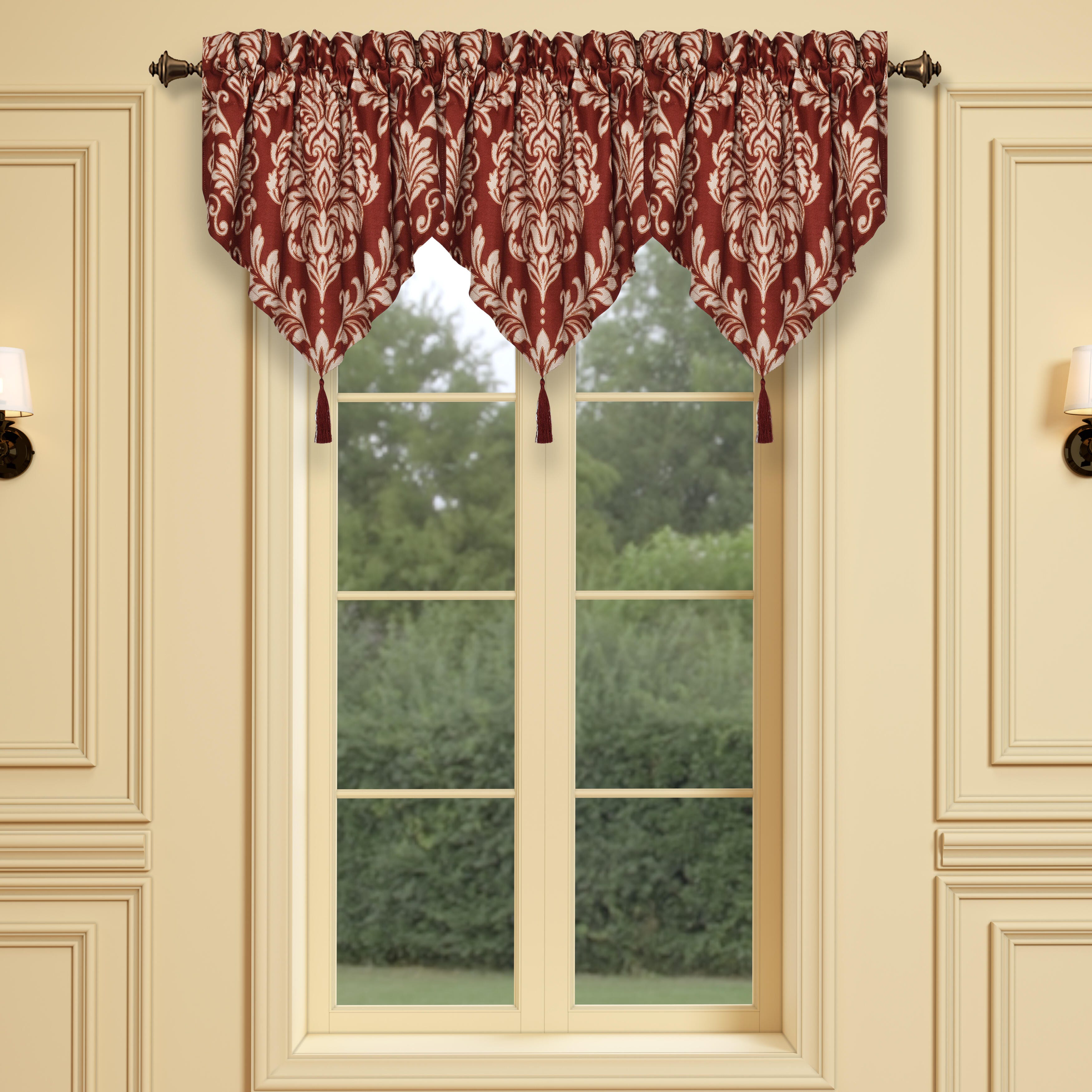 Click here for Royal Court Lazia Ascot Valance  Red prices