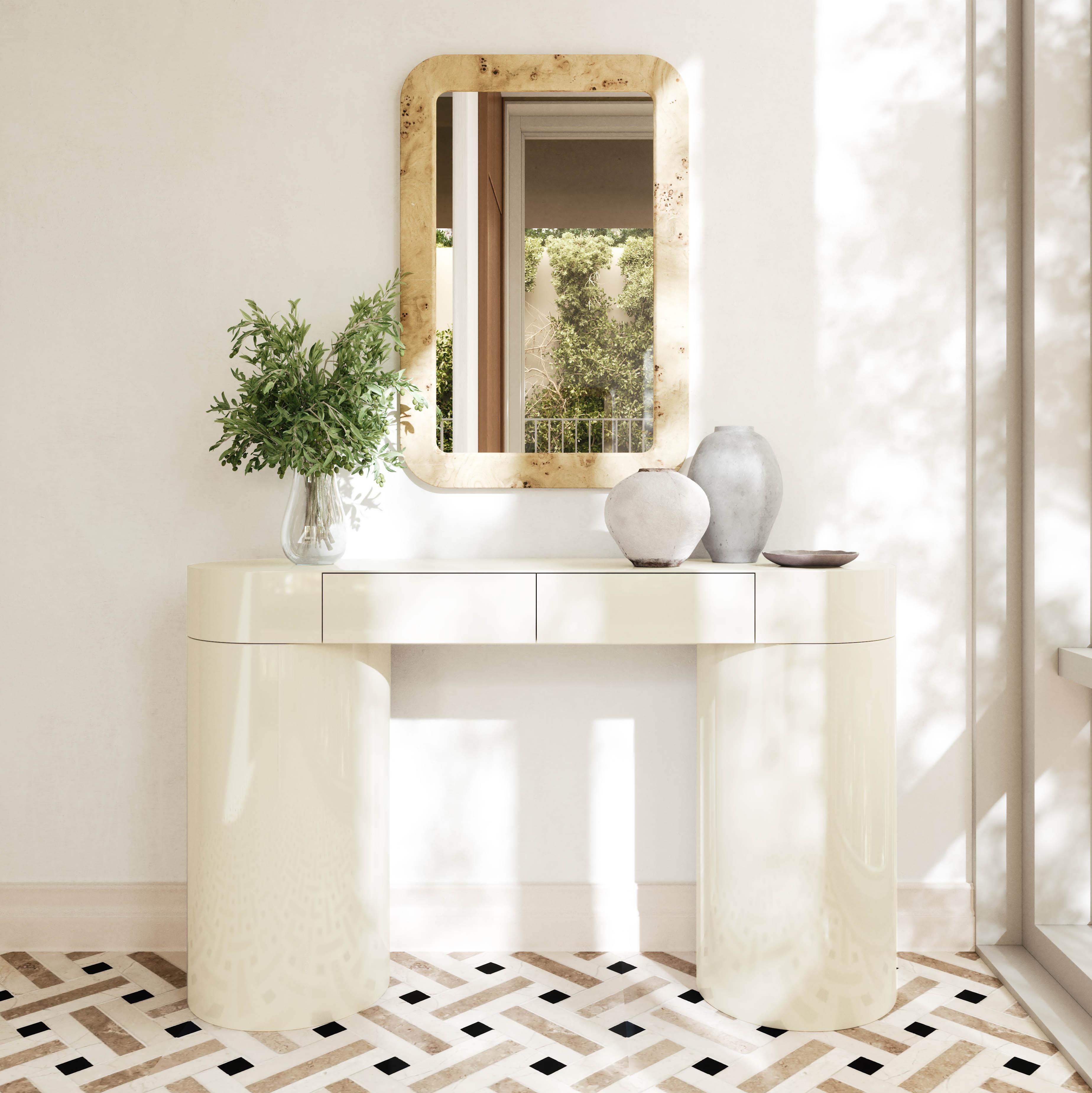 Click here for TOV Furniture Mira Console Table  Cream prices