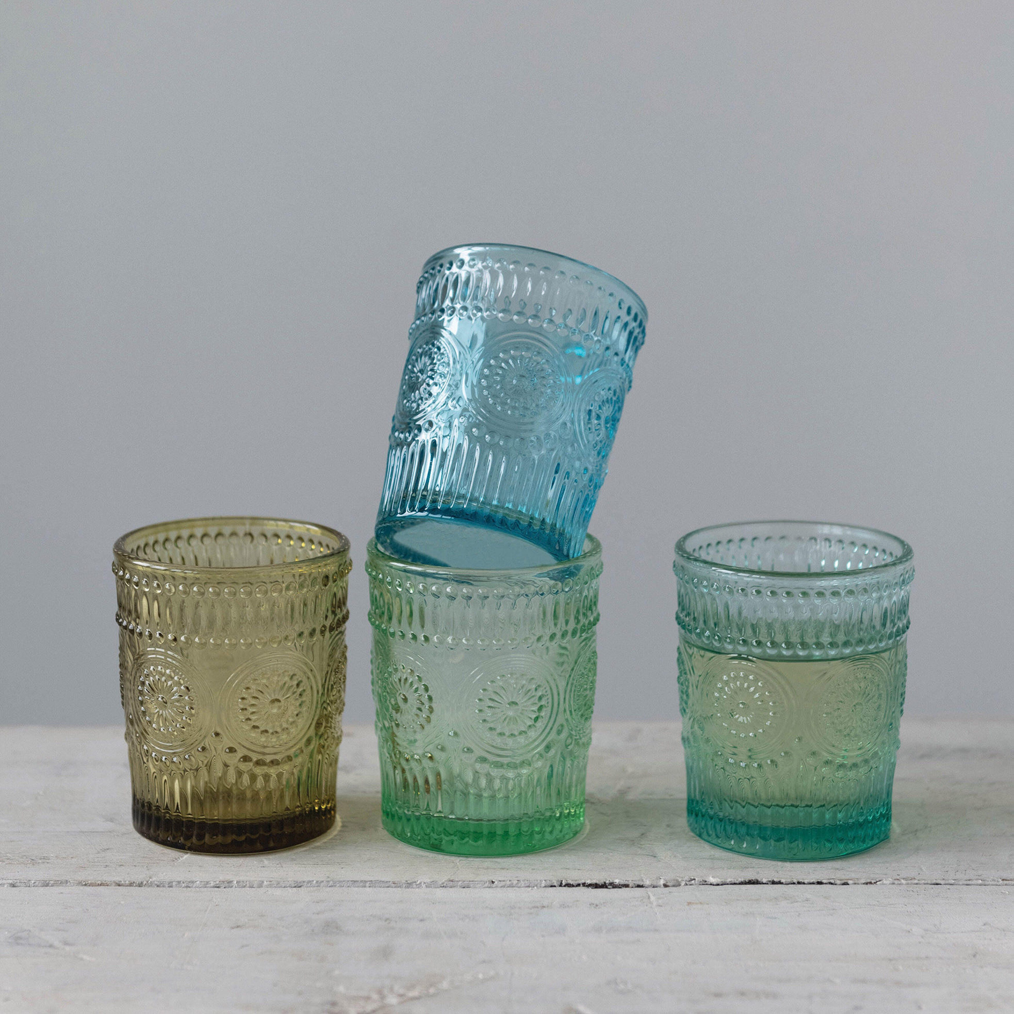 Click here for Storied Home Embossed Drinking Glass  Multi prices
