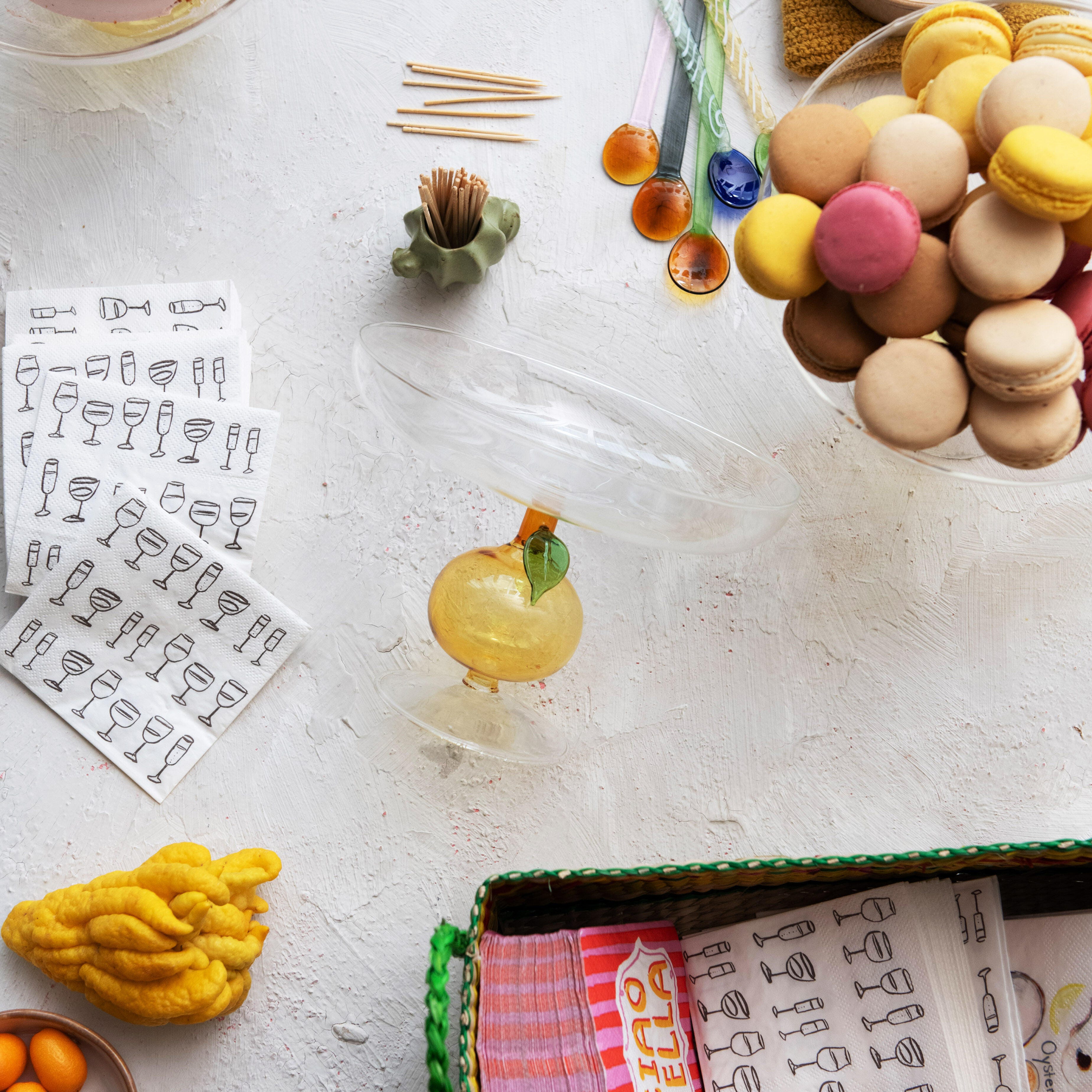 Click here for Storied Home Citrus Charm Food Pedestal  Multi prices