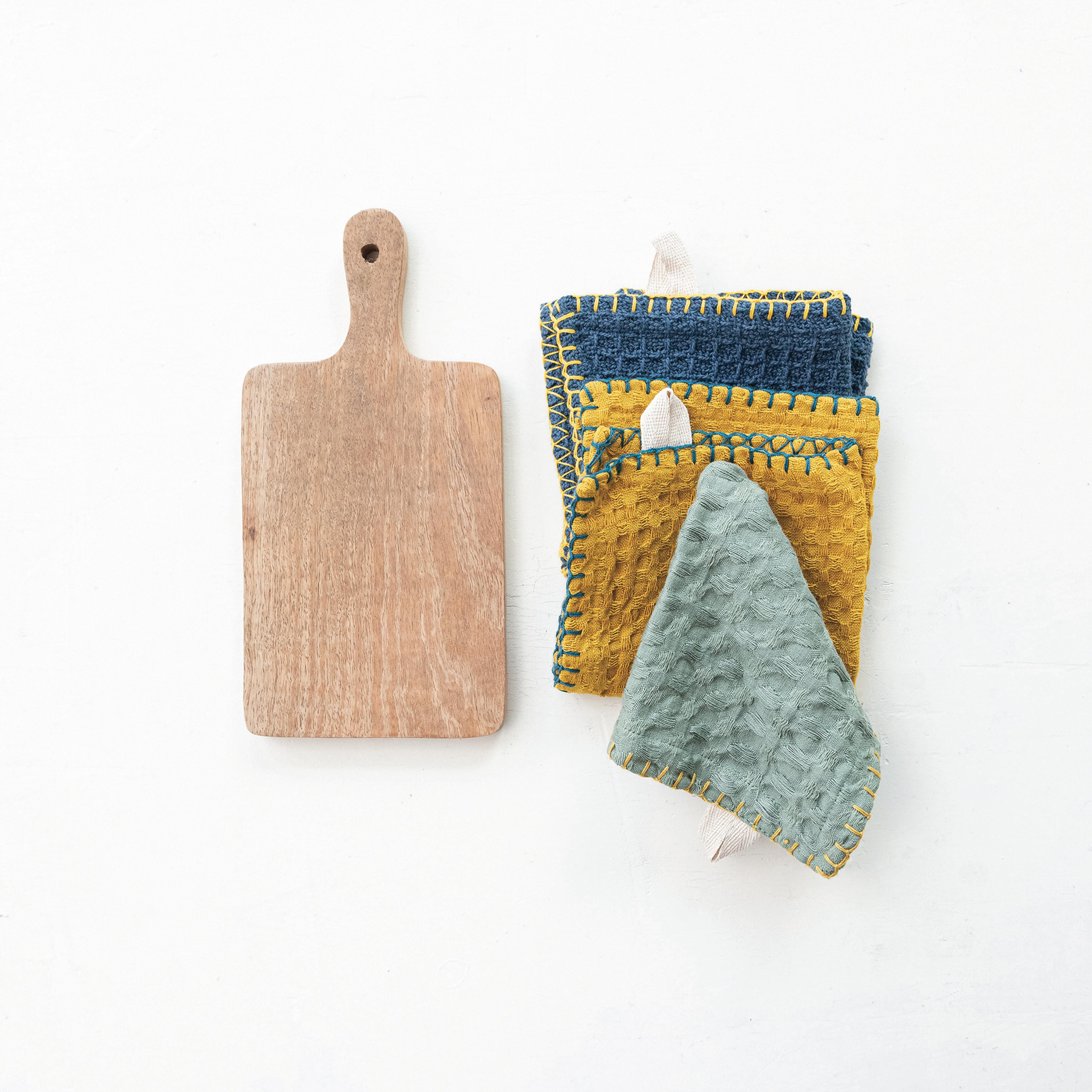 Click here for Storied Home Waffle Dishcloth with Board Set of 3... prices