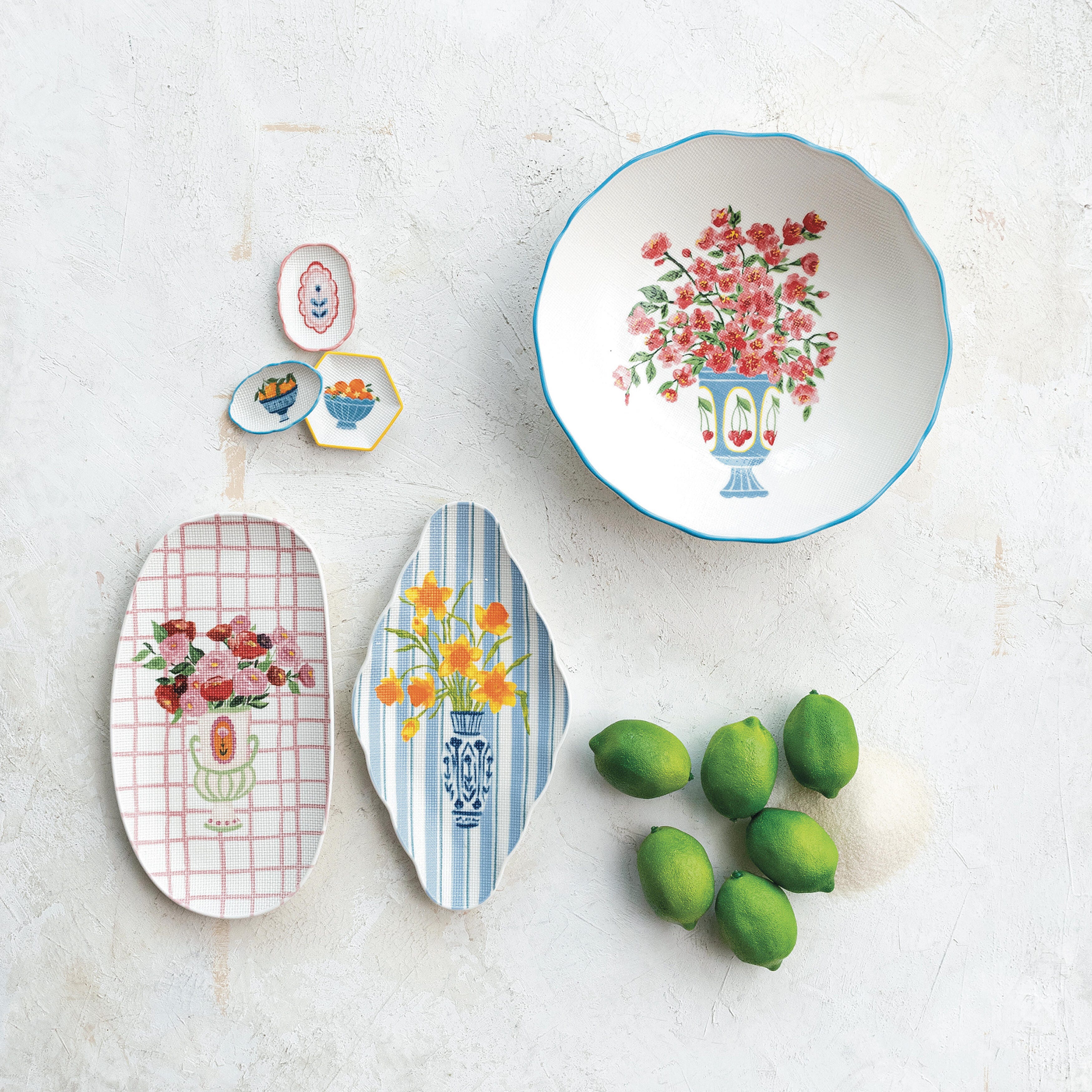 Click here for Storied Home Country Garden Salad Bowl  Multi prices