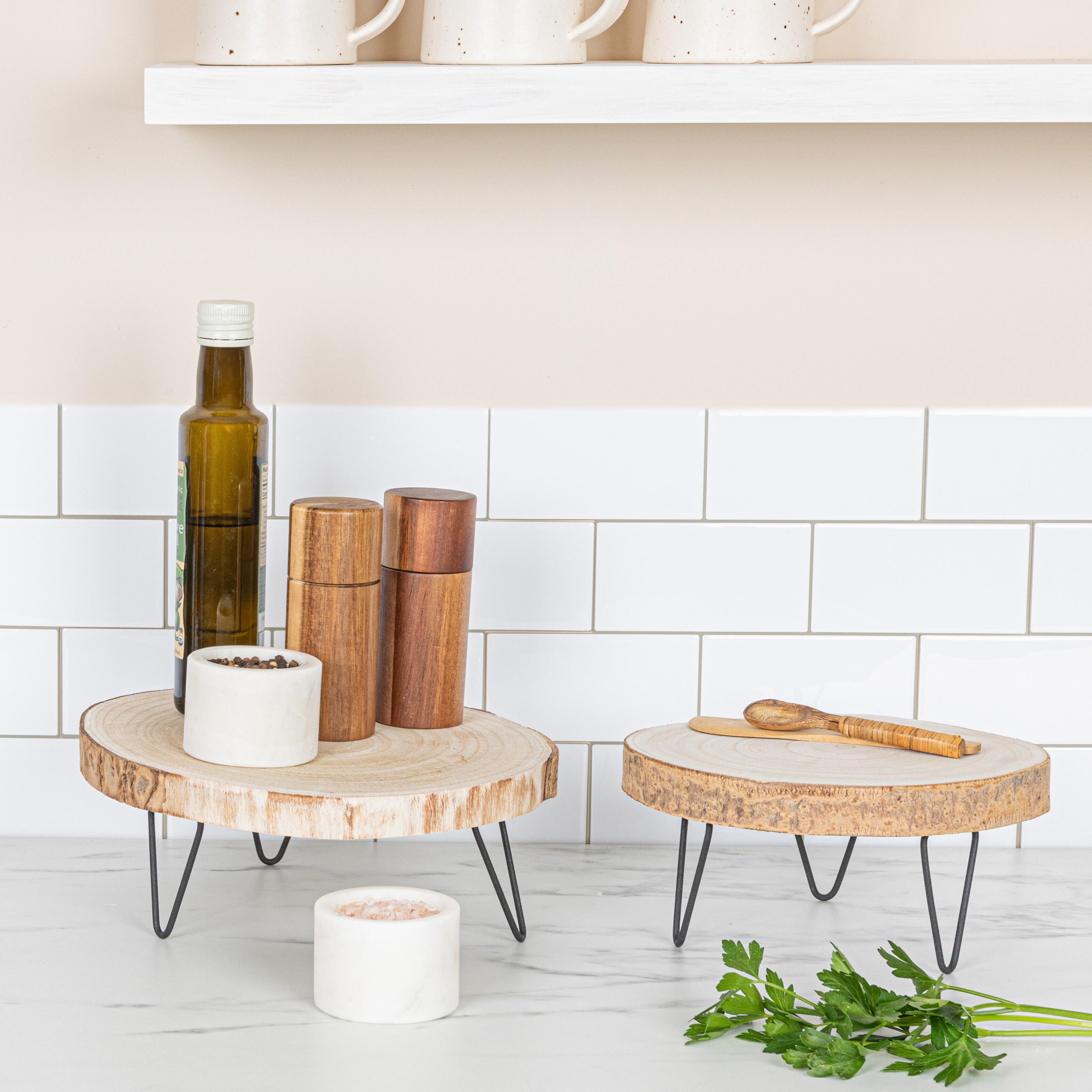 Click here for Storied Home Decorative Paulownia Pedestal  Natura... prices