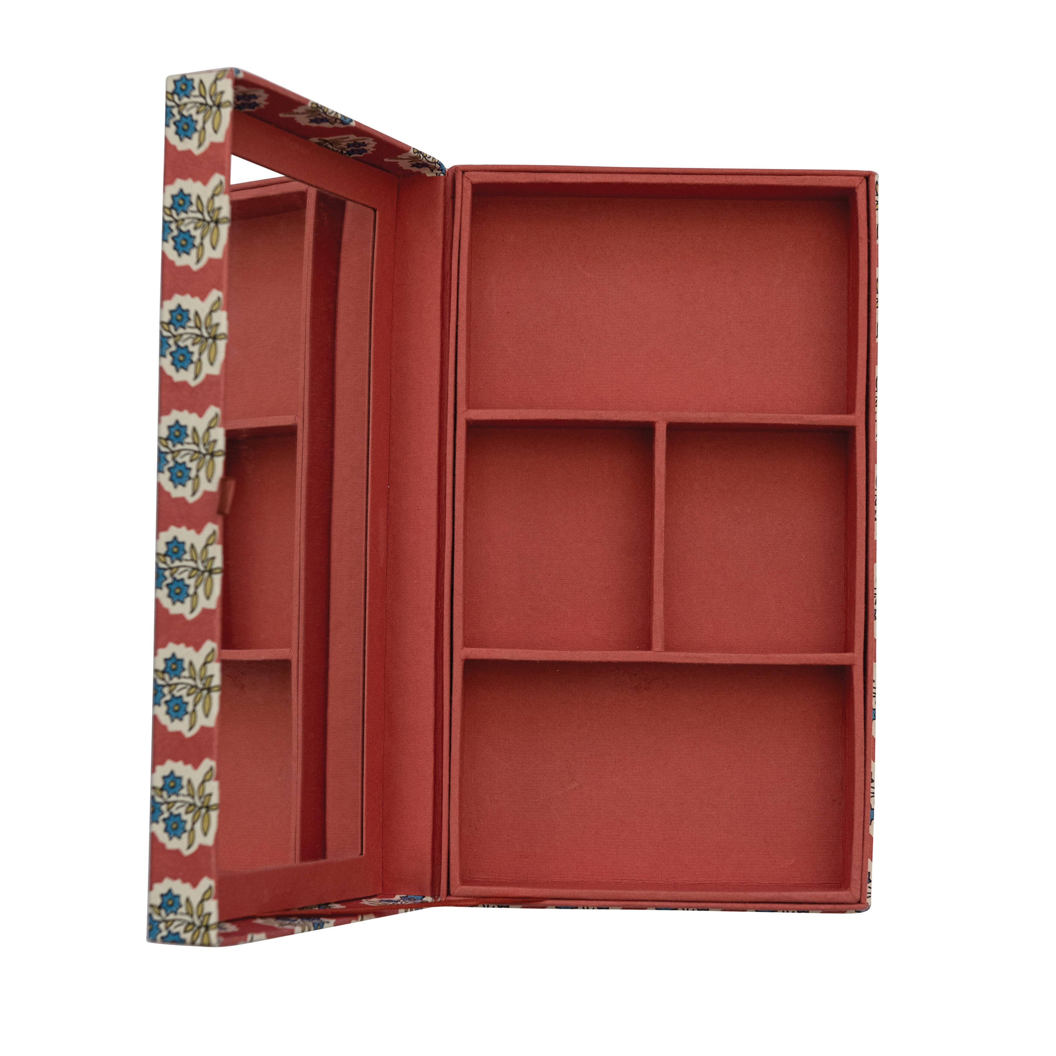 Click here for Storied Home Floral Jewelry Box with Interior Mirr... prices