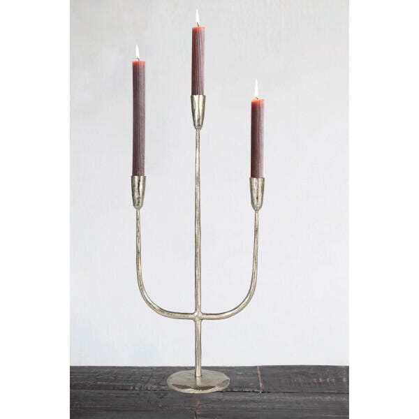 Click here for Storied Home Hand-Forged Candelabra  Silver prices