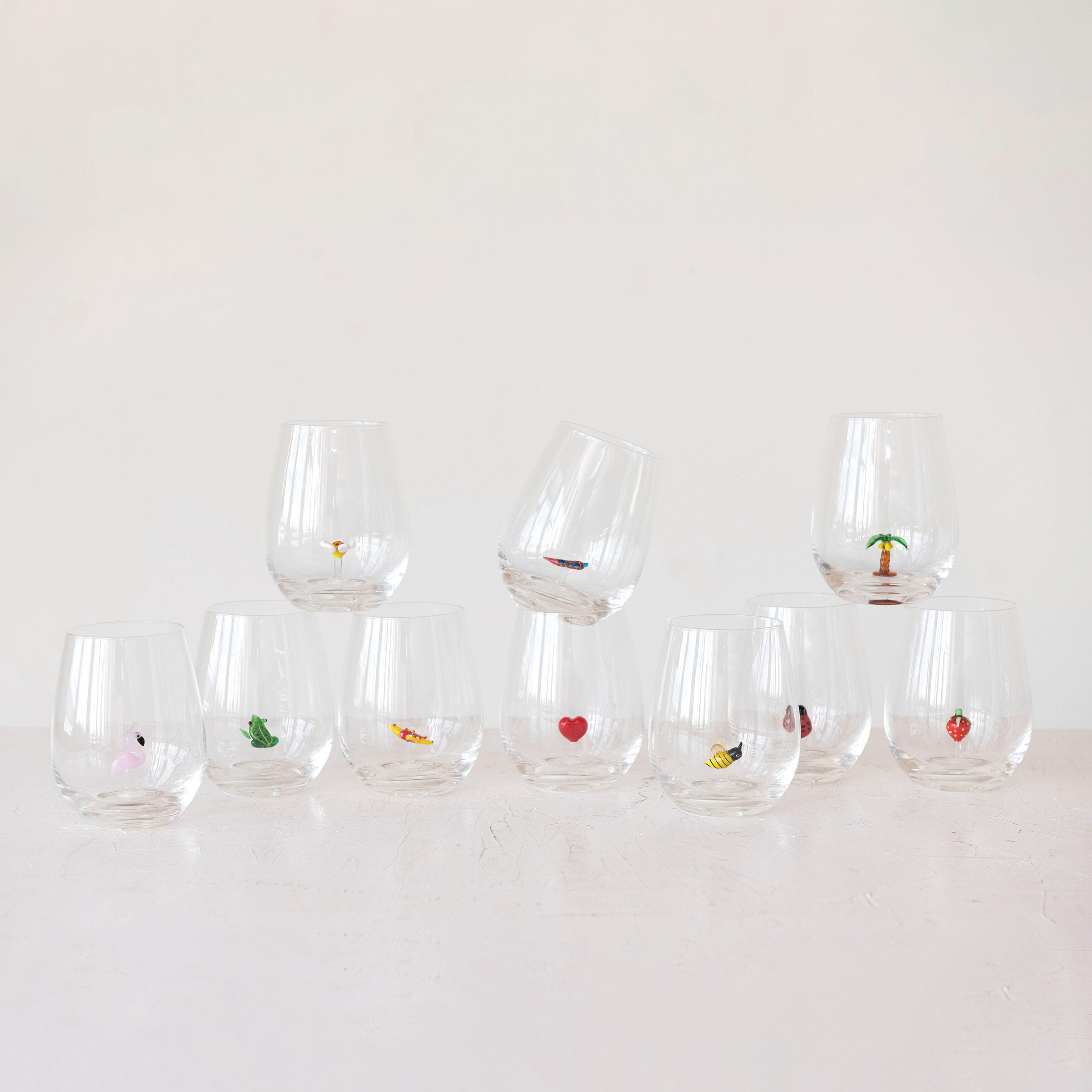 Click here for Storied Home Round Stemless Wine Glass Set of 10... prices