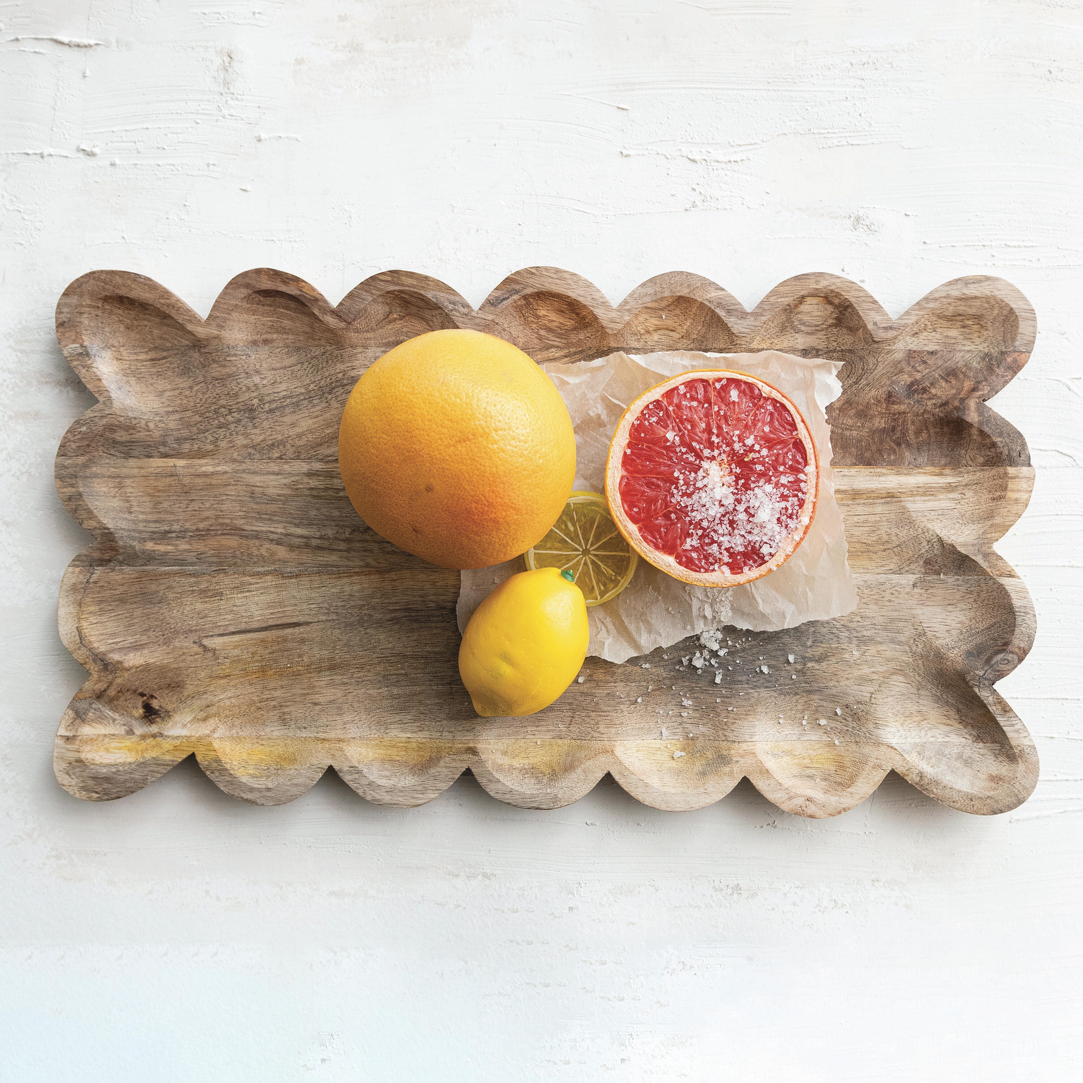 Click here for Storied Home Scalloped Tray  Natural prices