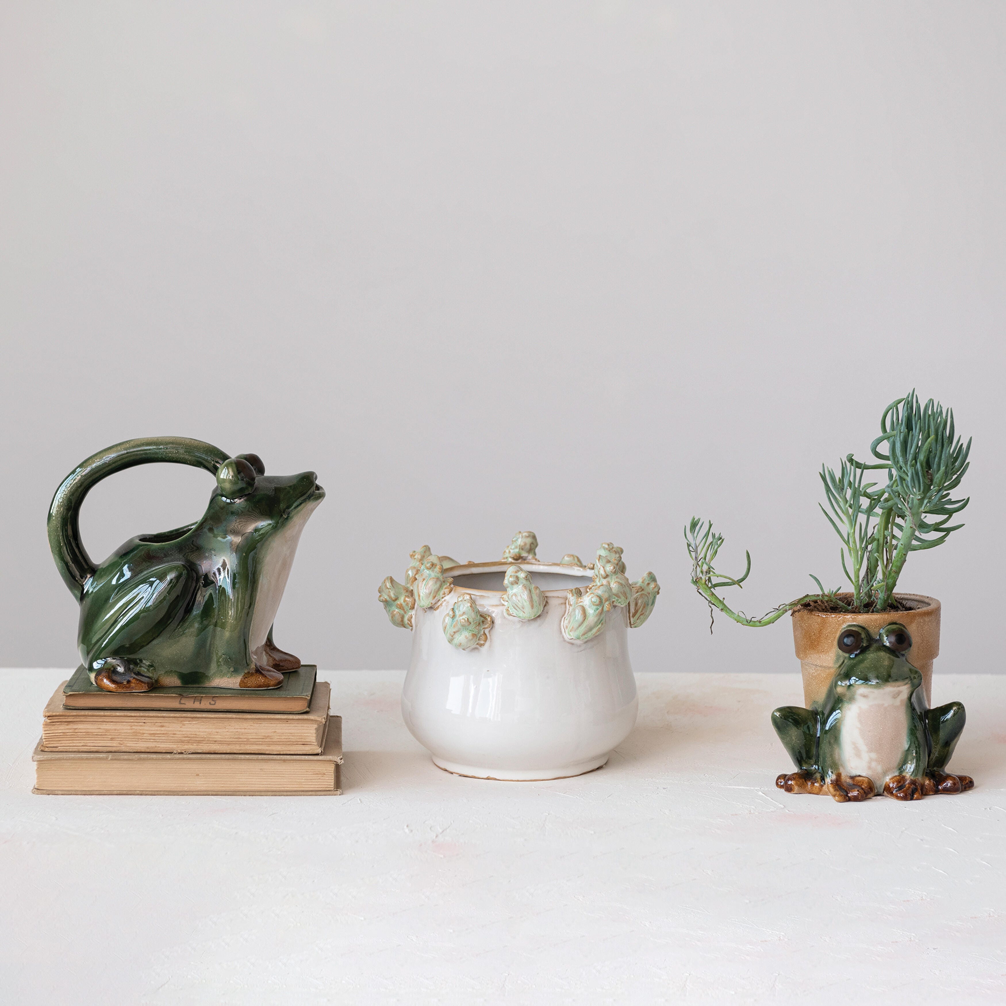 Click here for Storied Home Frog Planter  Multi prices