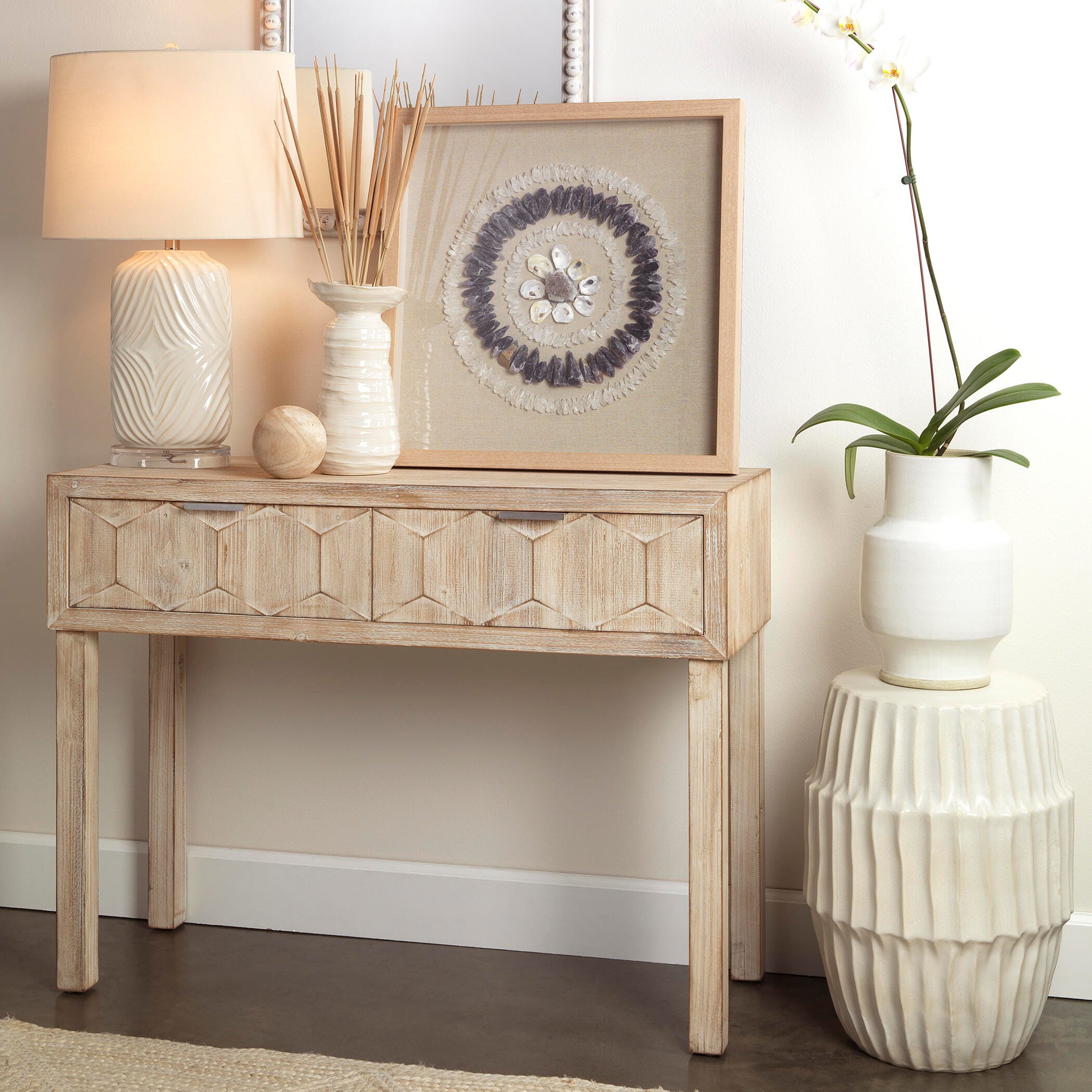 Click here for Relaxed Elegance Ryan Console Table  Gray prices