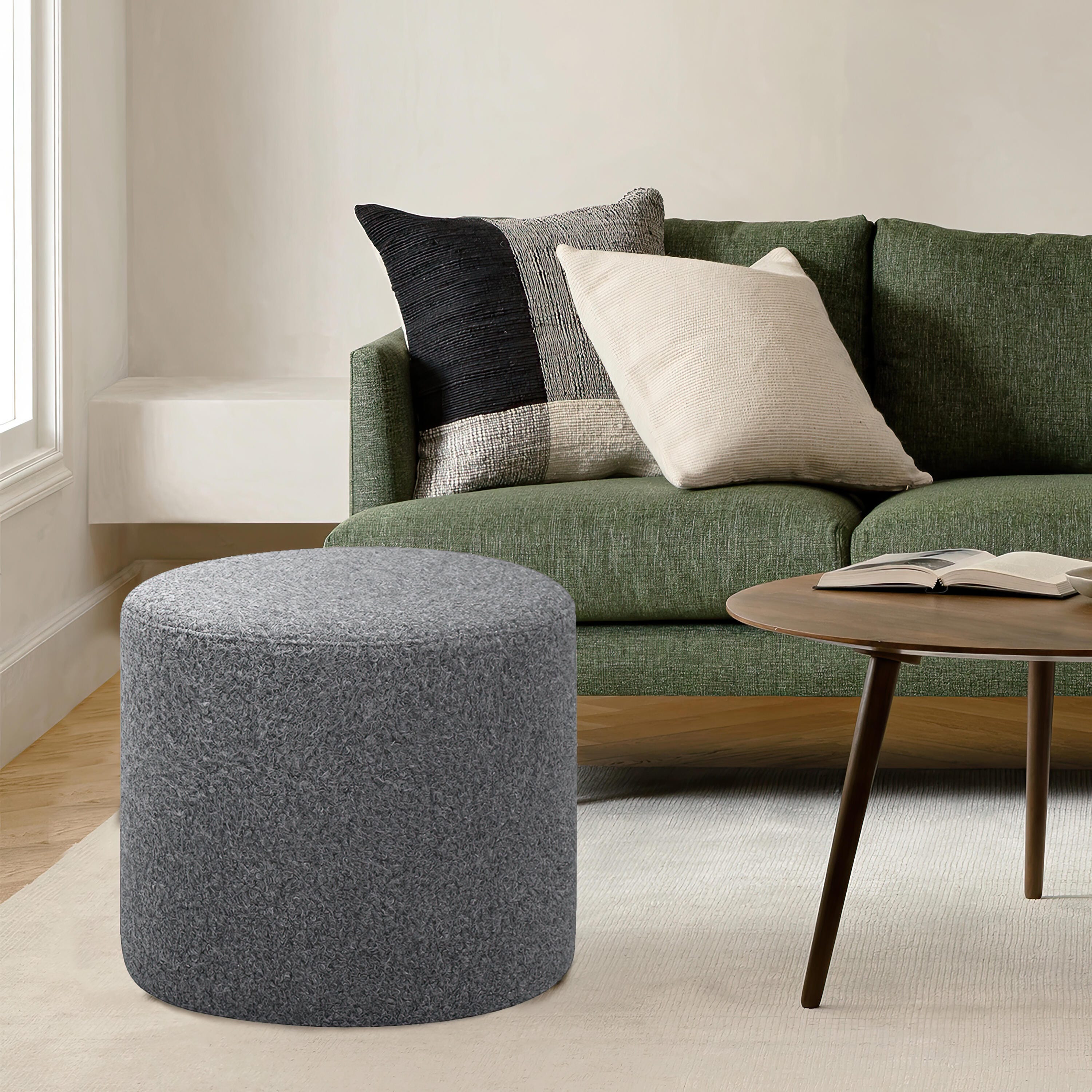 Click here for Studio Living Gardner Ottoman  Gray prices