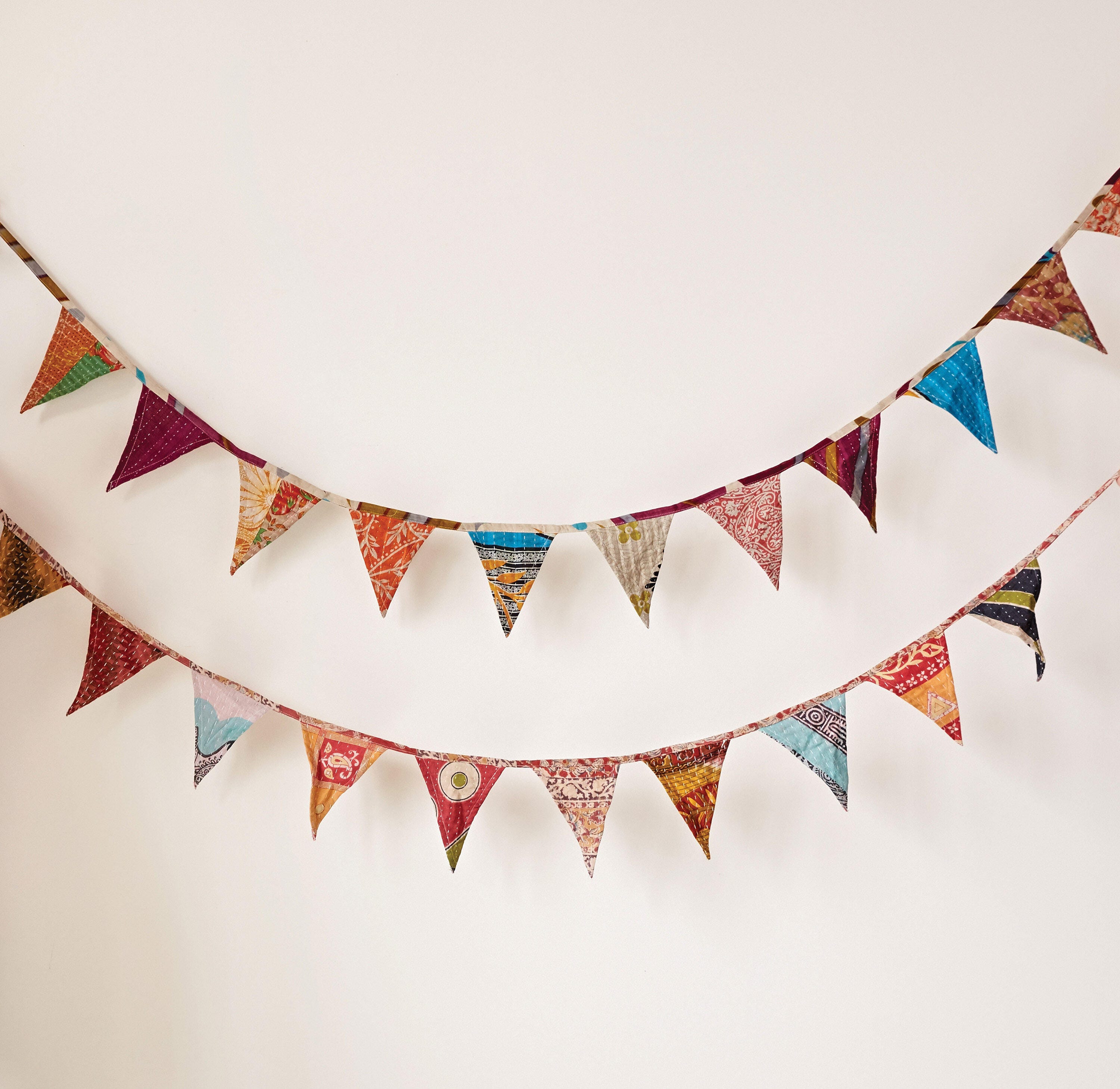 Click here for Storied Home Kantha Quilt Garland Wall Decor  Mult... prices