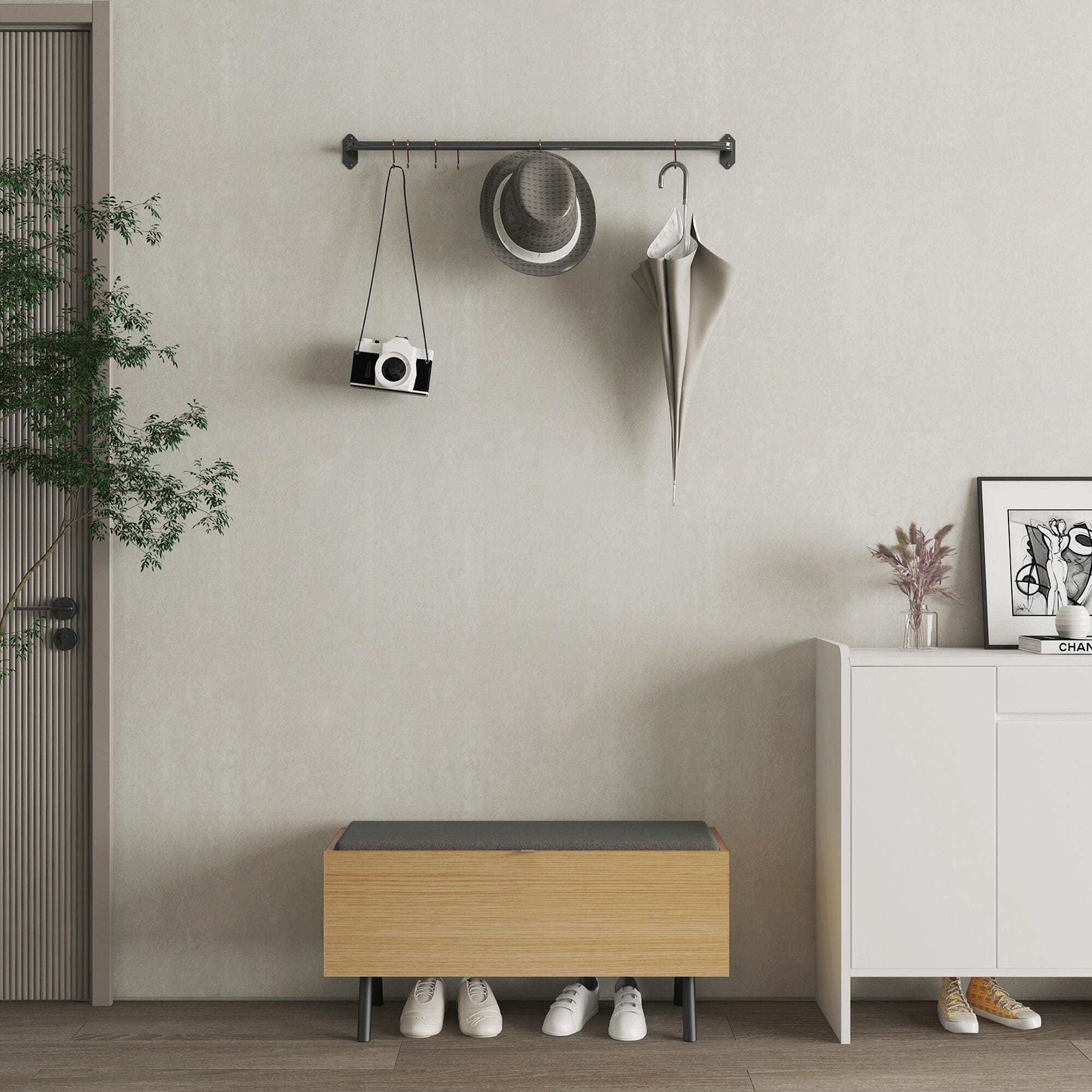 Click here for Manhattan Comfort Paloma Storage Bench  Natural Oa... prices