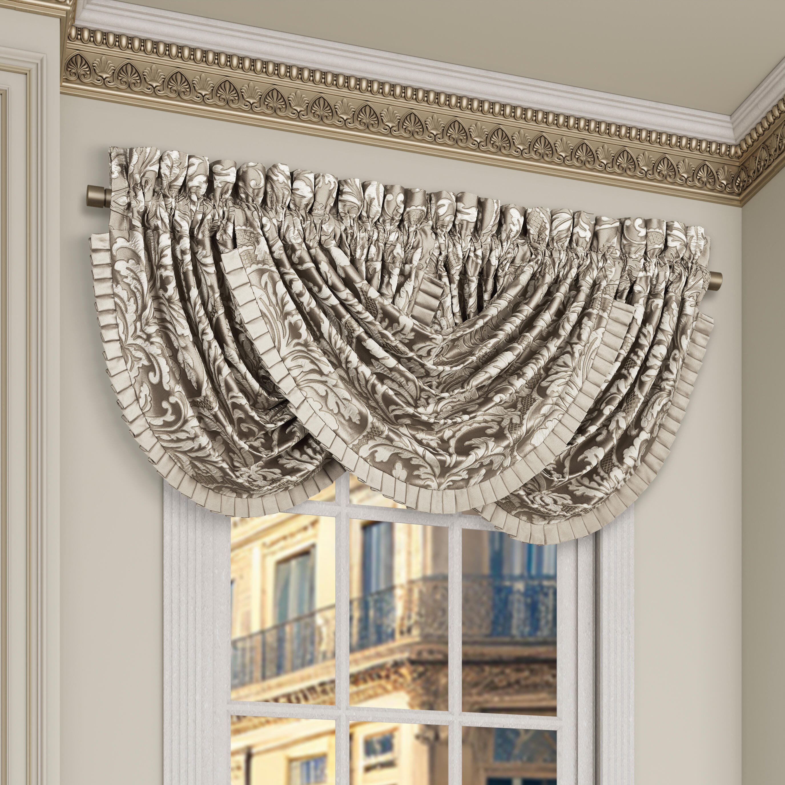 Click here for J. Queen New York Brunello Waterfall Valance  Flax prices