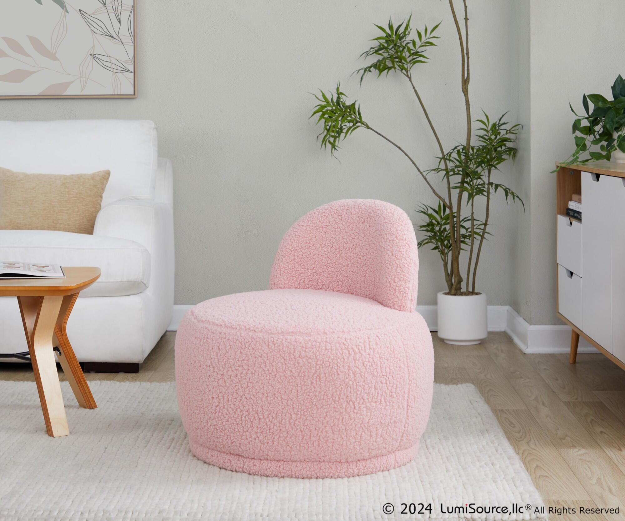 Click here for LumiSource Kimi Accent Chair  Pink prices