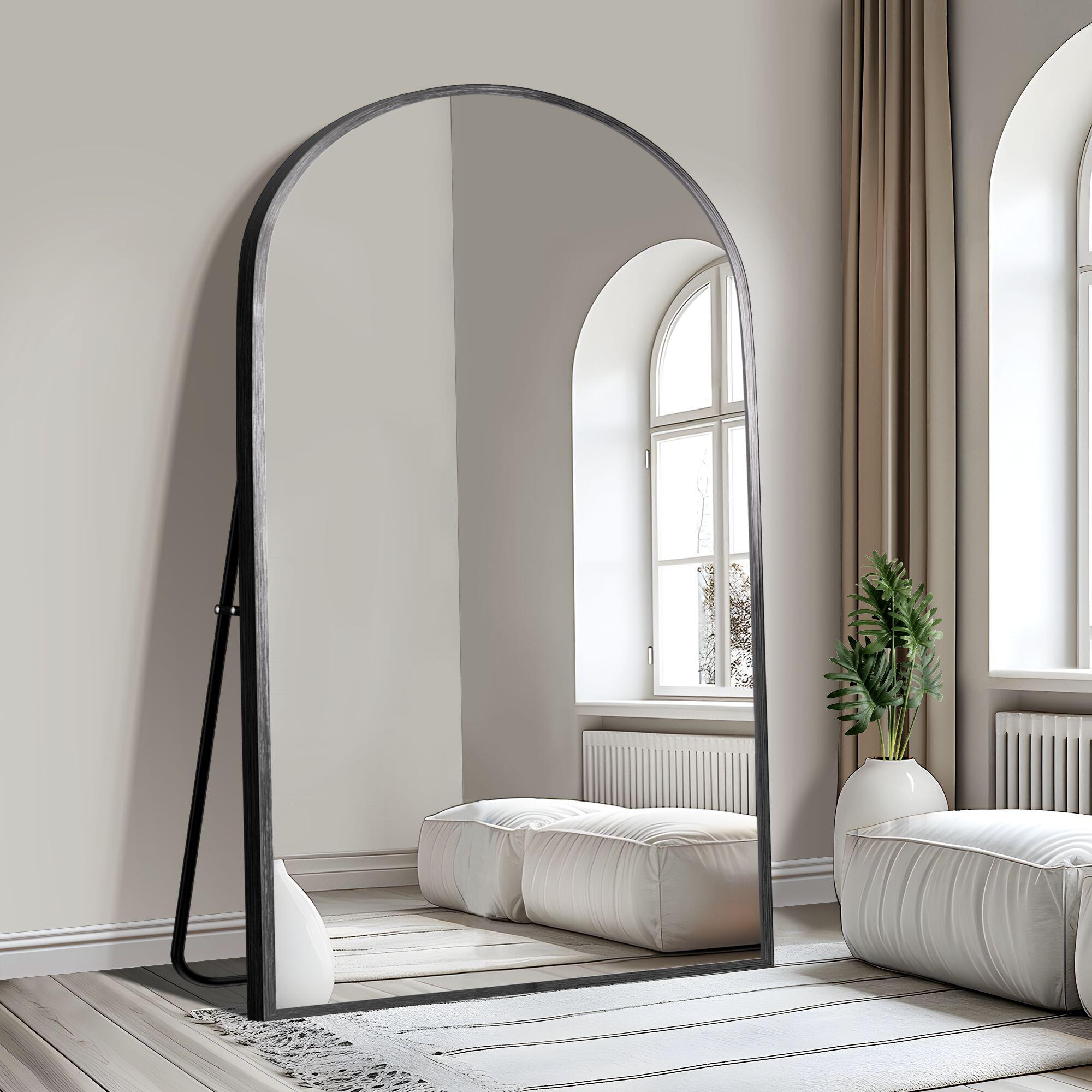 Click here for Dovelina Feronia Frame Arch Floor Mirror  Black prices