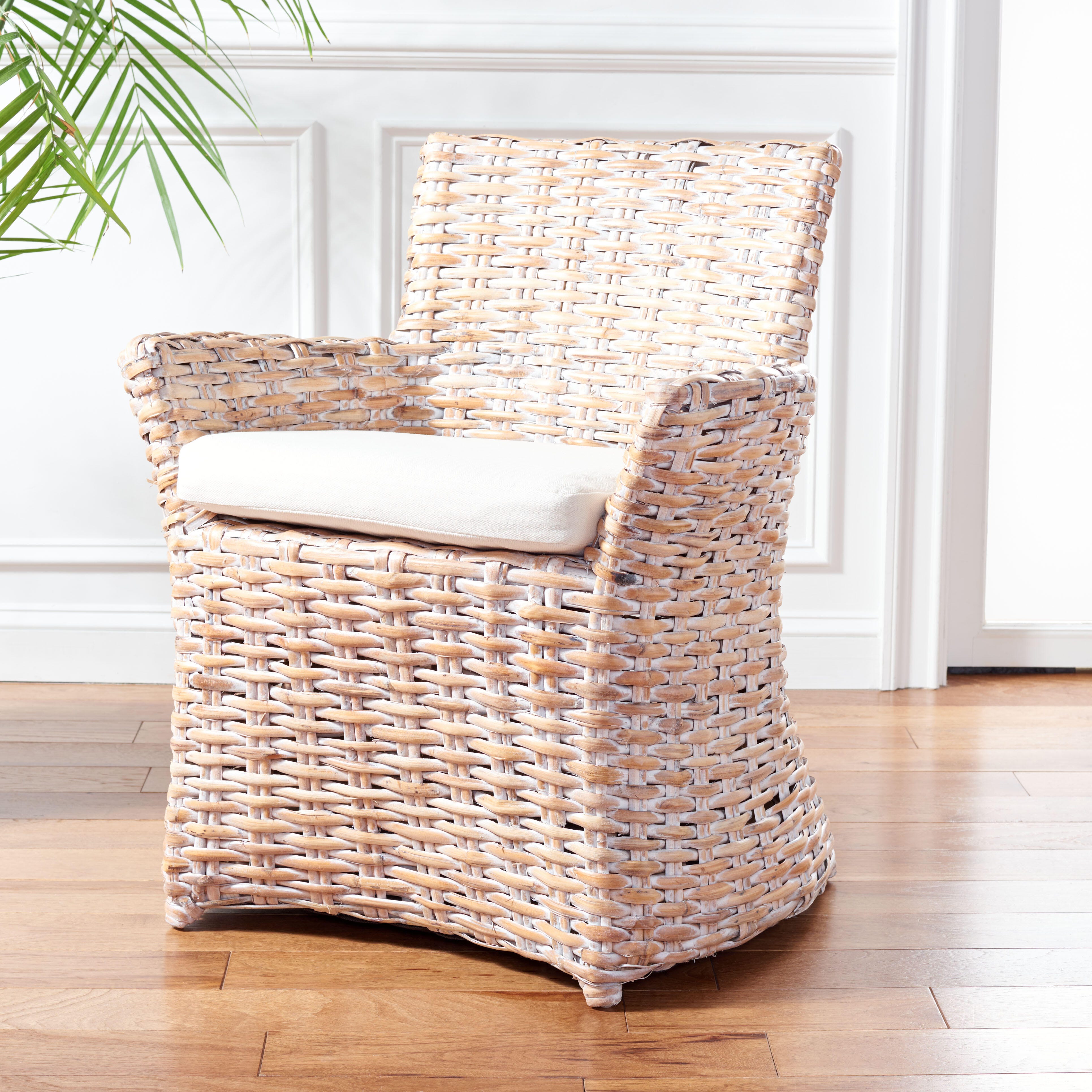Click here for Safavieh Cabana Arm Chair  White/White Washed prices