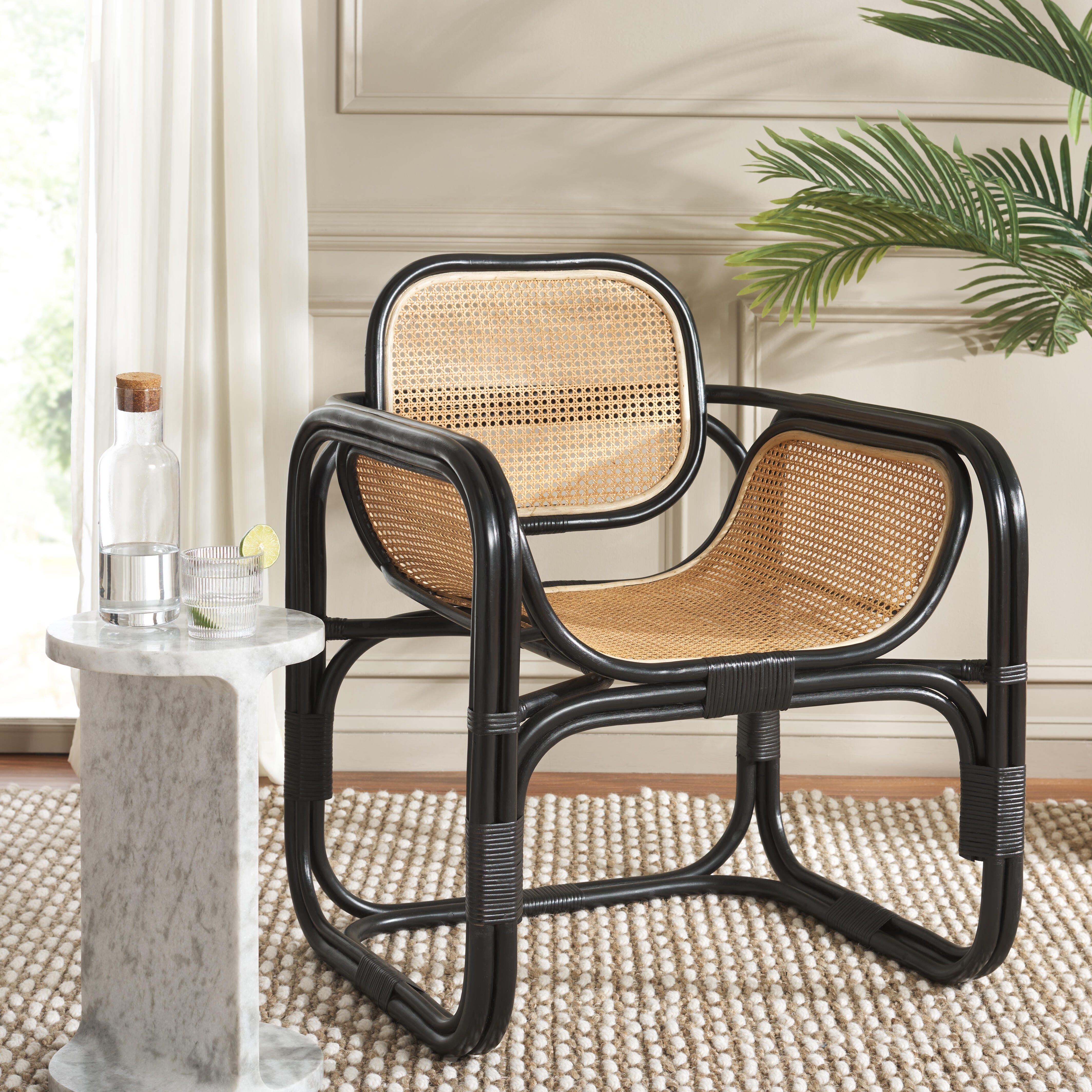 Click here for Safavieh Nadie Accent Chair  Black/Natural prices