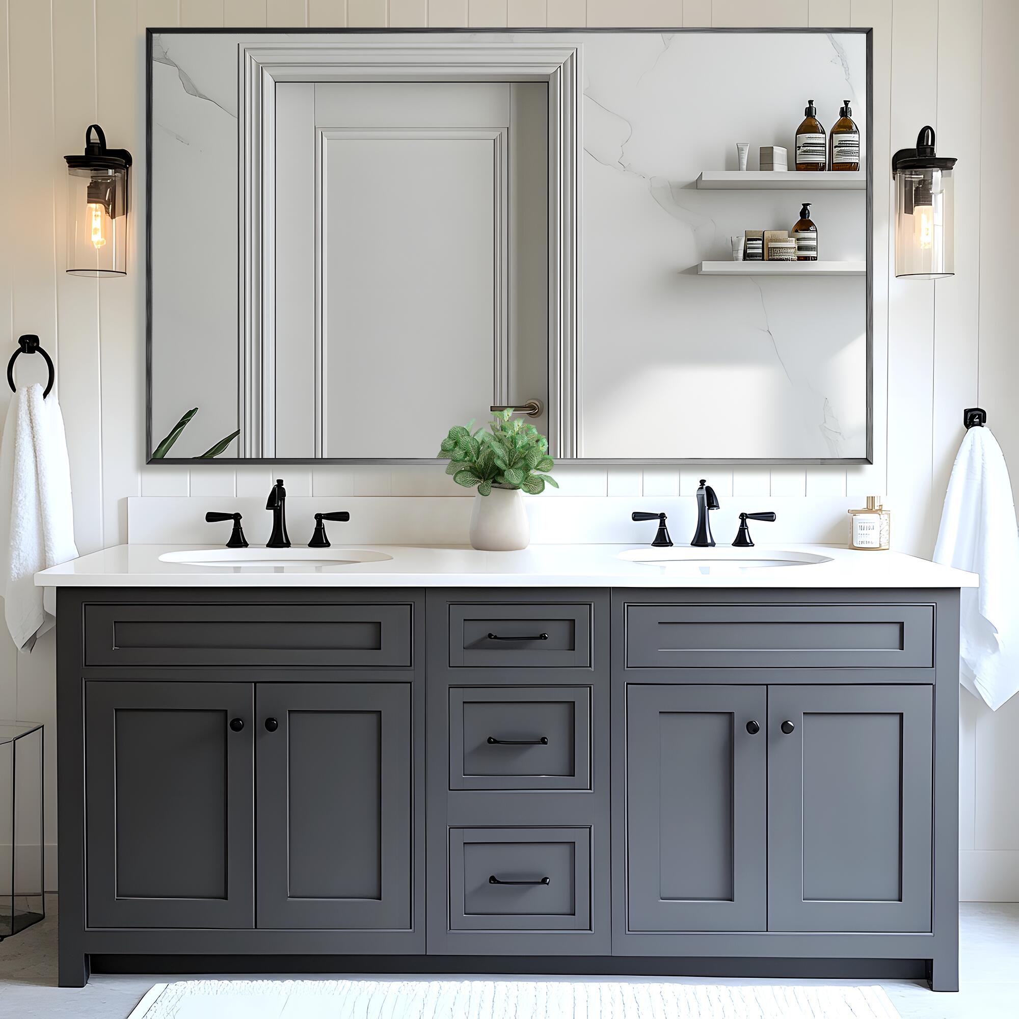 Click here for Dovelina Dulcea Full Length Wall Mirror  Black prices