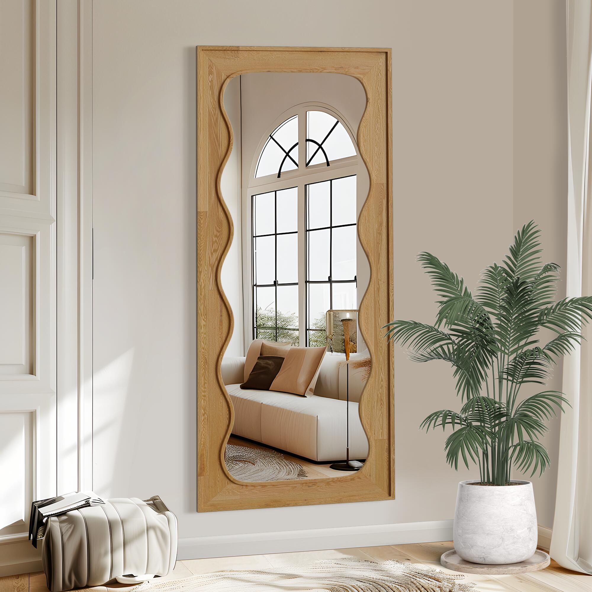 Click here for Dovelina Dulcea Wavy Framed Wall Mirror  Oak prices