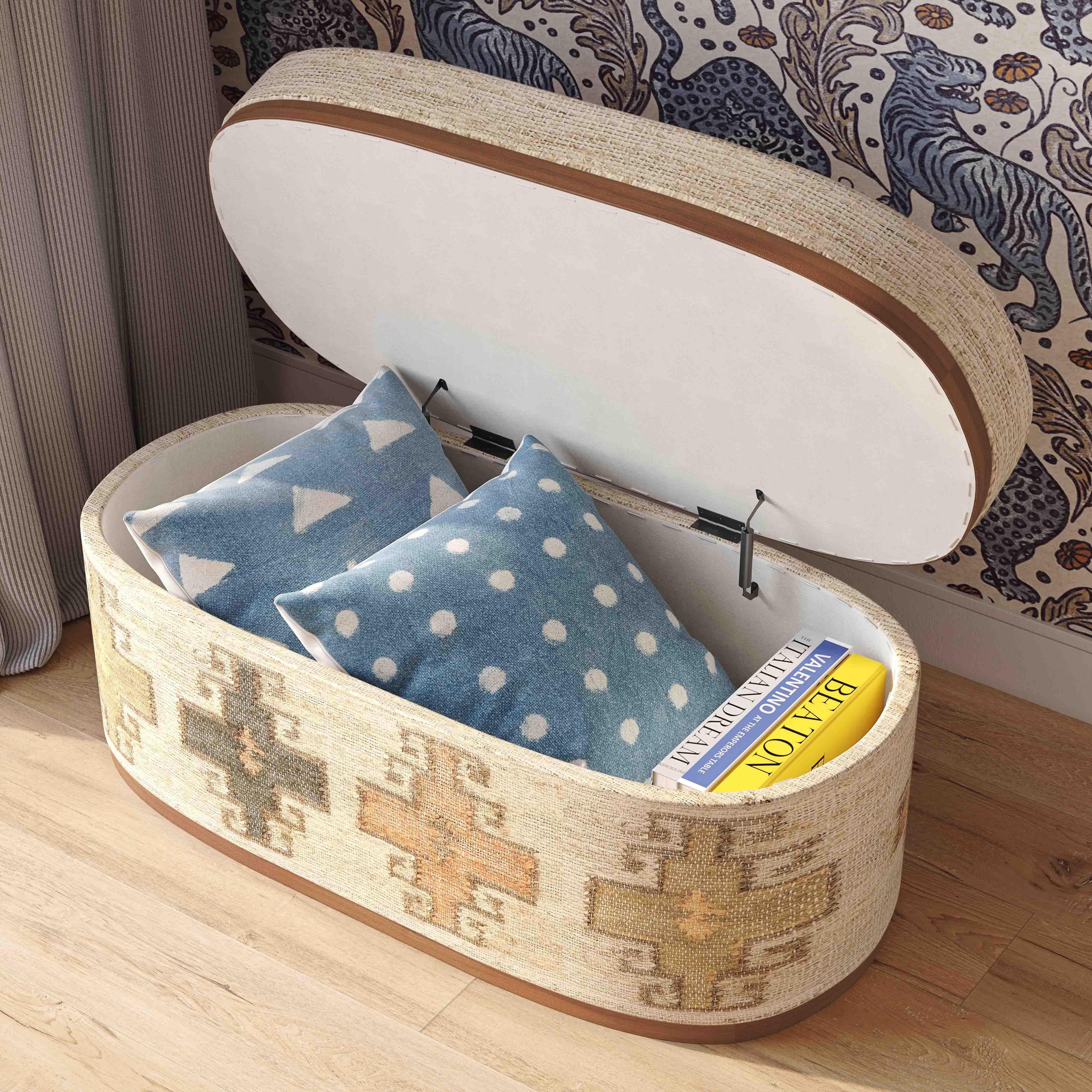 Click here for TOV Furniture Olivier Storage Ottoman  Multi prices