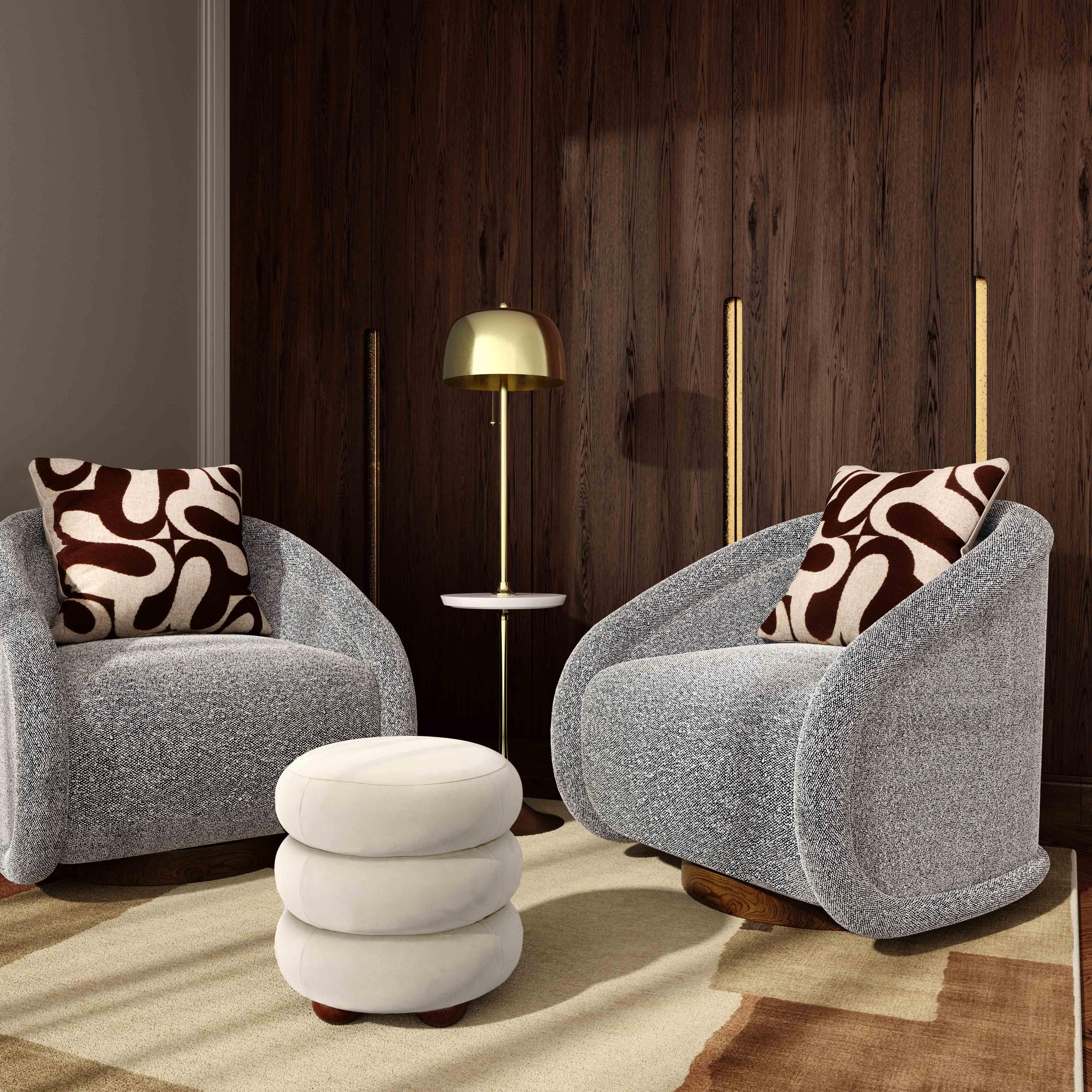 Click here for TOV Furniture Stefanie Ottoman  Cream prices