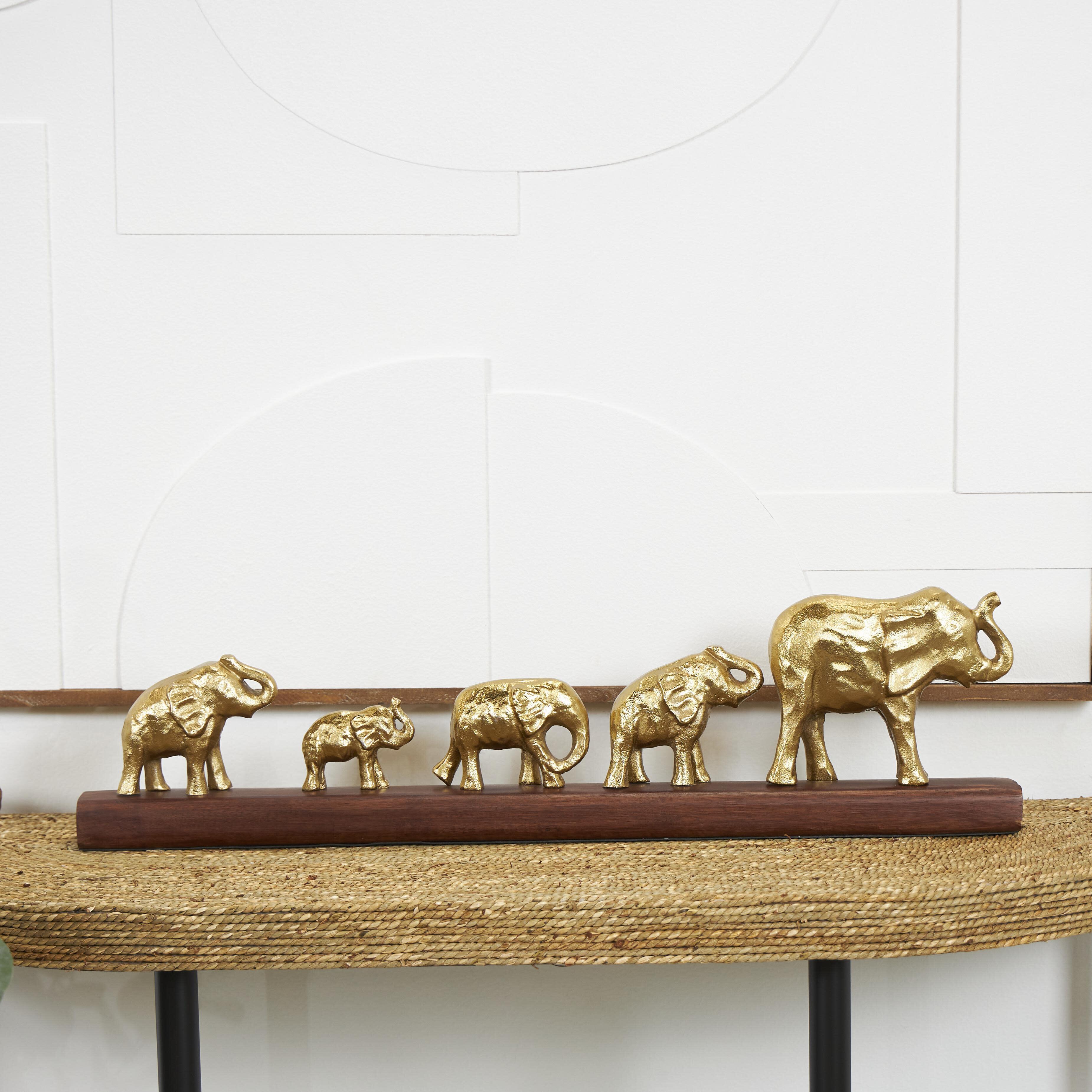 Click here for Bayberry Lane Elephant Sculpture with Base  Gold prices