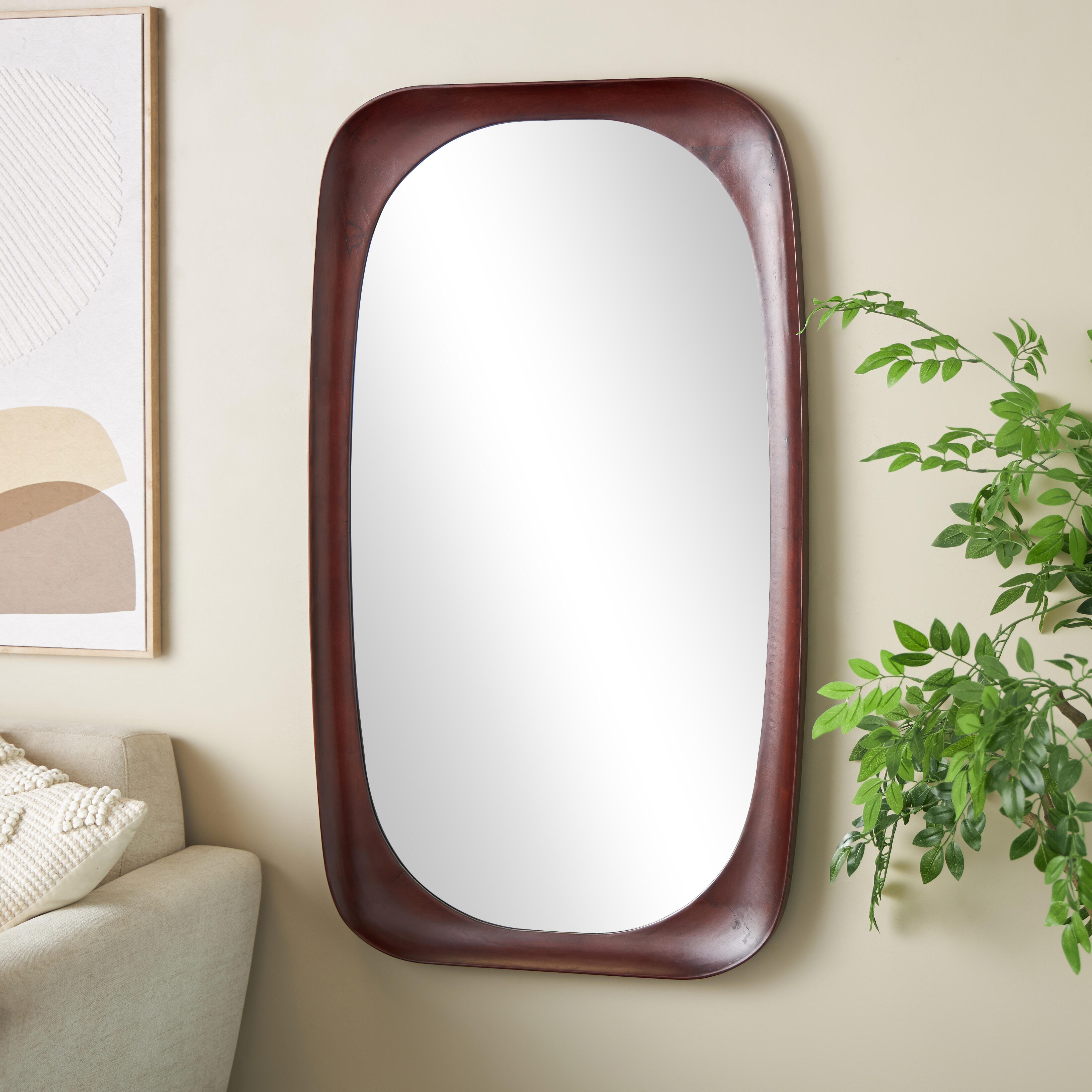 Click here for Bayberry Lane Minimalistic Wall Mirror  Dark Brown prices