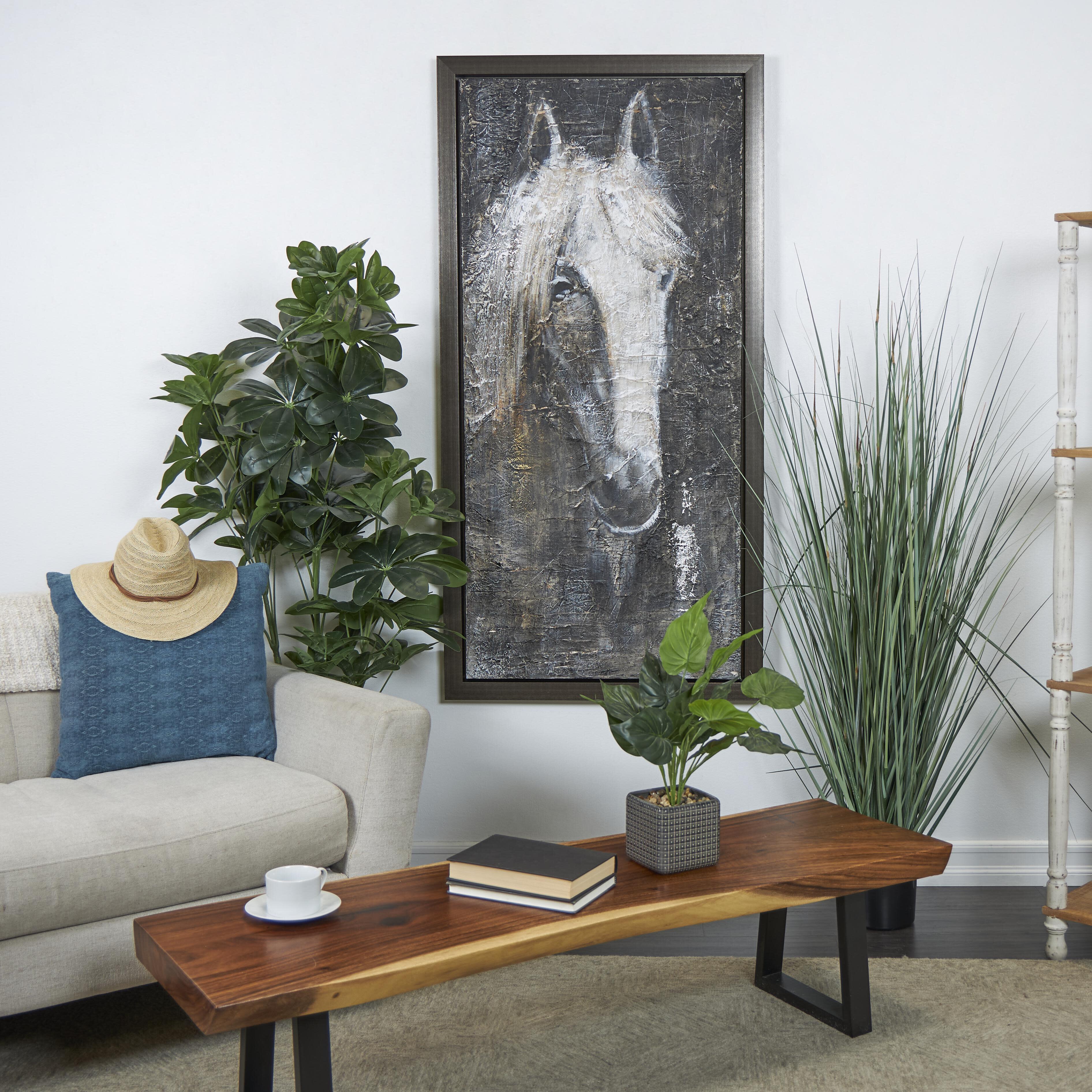 Click here for Bayberry Lane Canvas Horse Framed Wall Art  Black prices