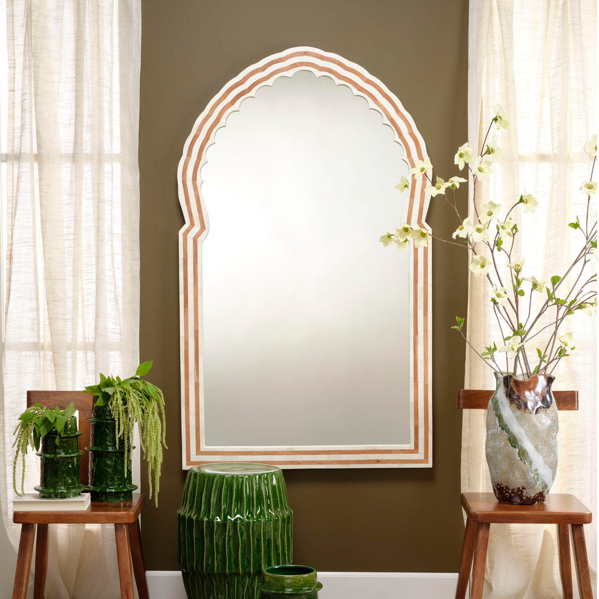 Click here for Relaxed Elegance Donovan Wall Mirror  White prices