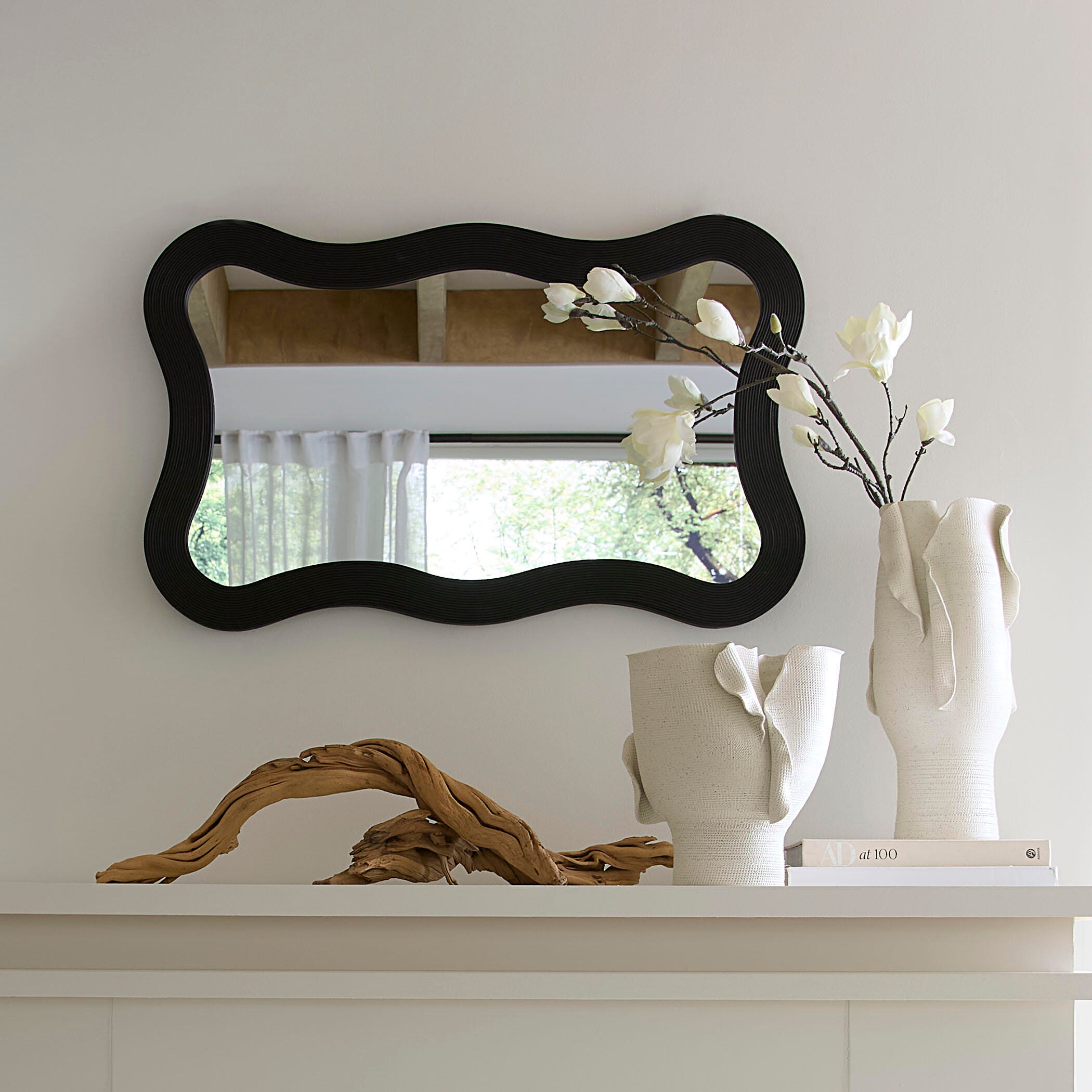 Click here for Relaxed Elegance Sheila Wall Mirror  Black prices