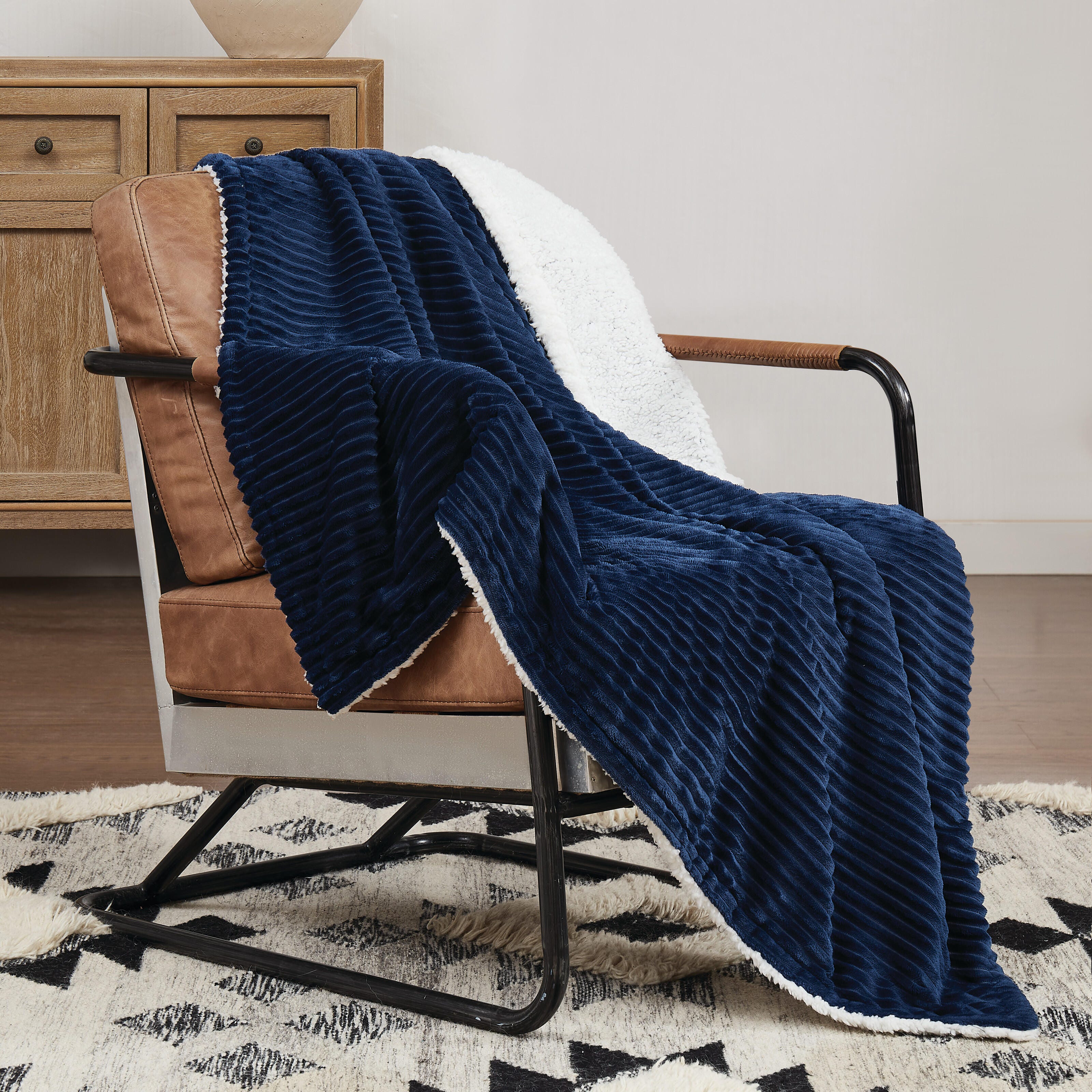 Click here for Brooklyn Loom Corduroy Throw  Blue prices