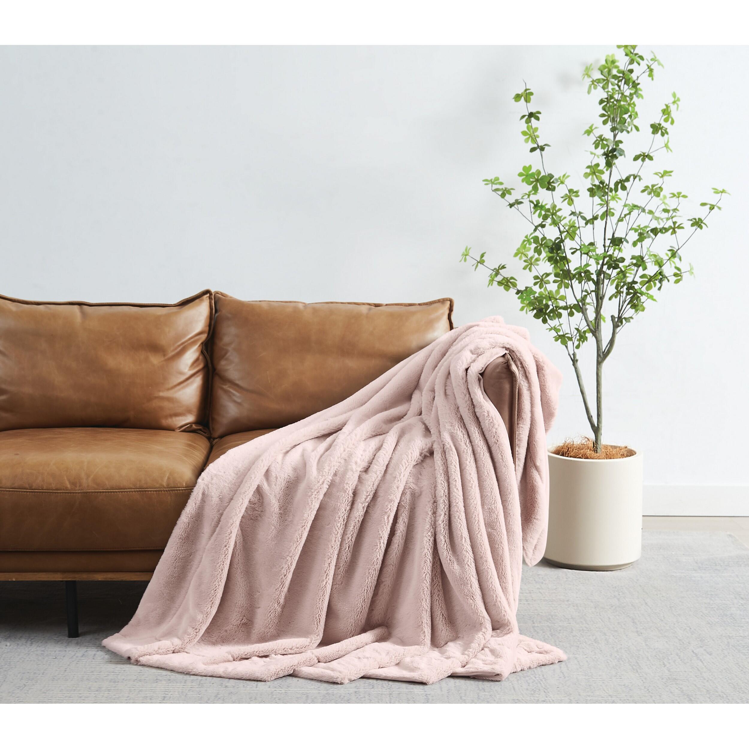Click here for Royal Velvet Solid Throw  Blush prices
