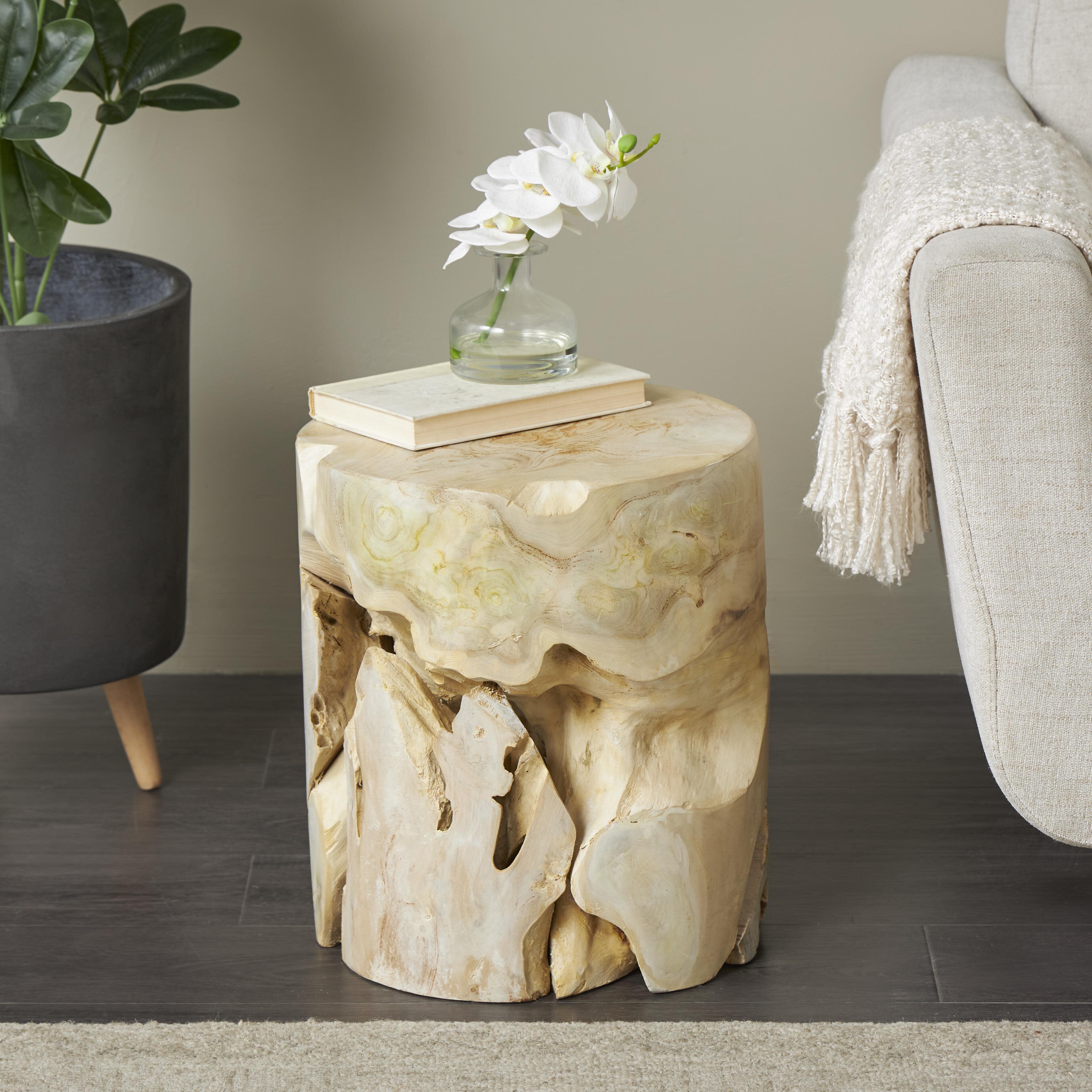 Click here for Bayberry Lane Natural Cutout Accent End Table  Lig... prices