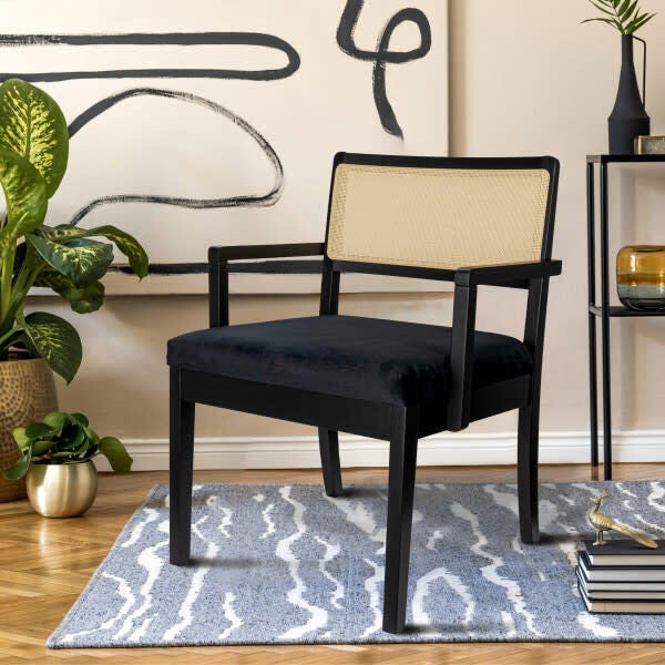 Click here for Storied Home Crawford Arm Chair  Black prices