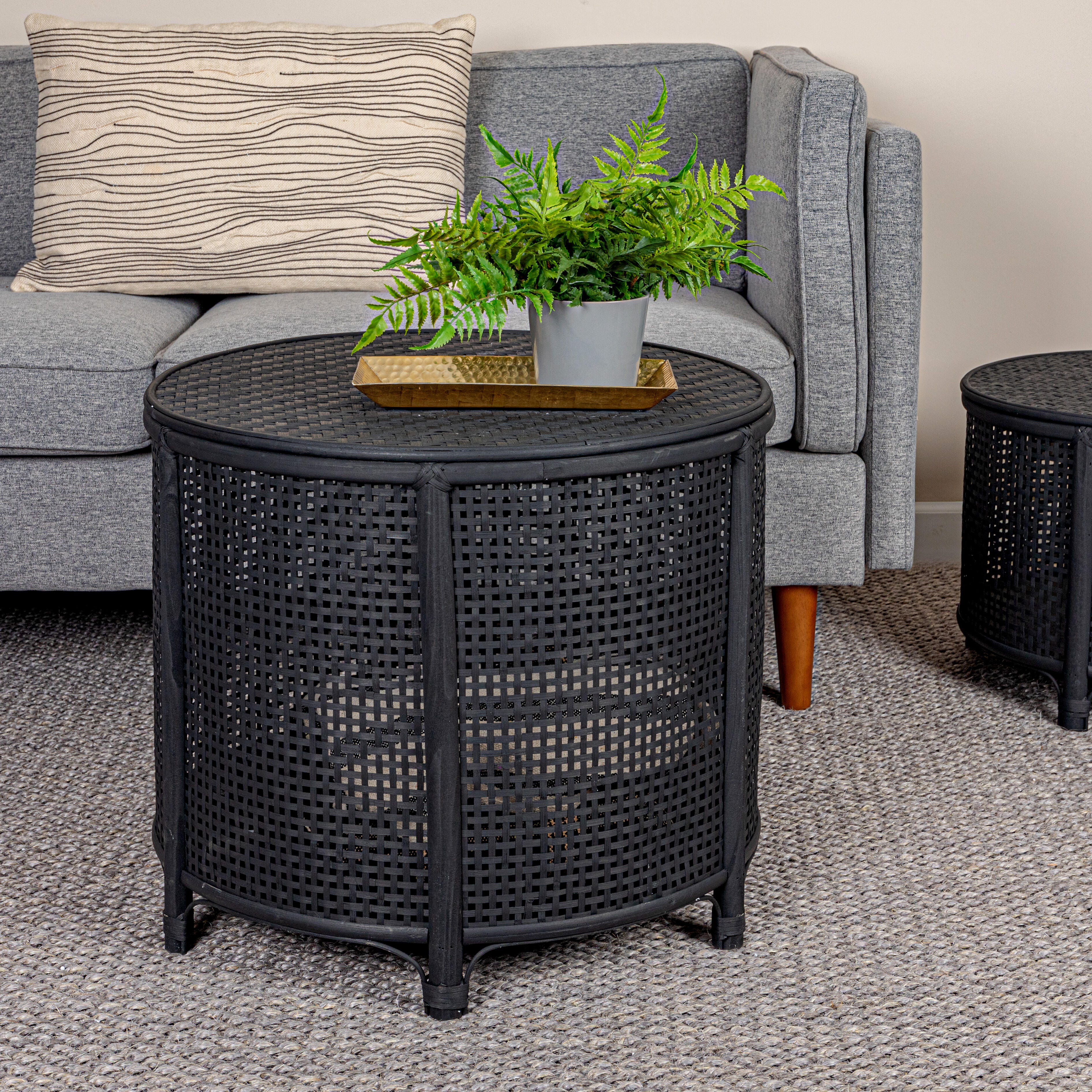 Click here for Storied Home Accent Table with Storage  Black prices