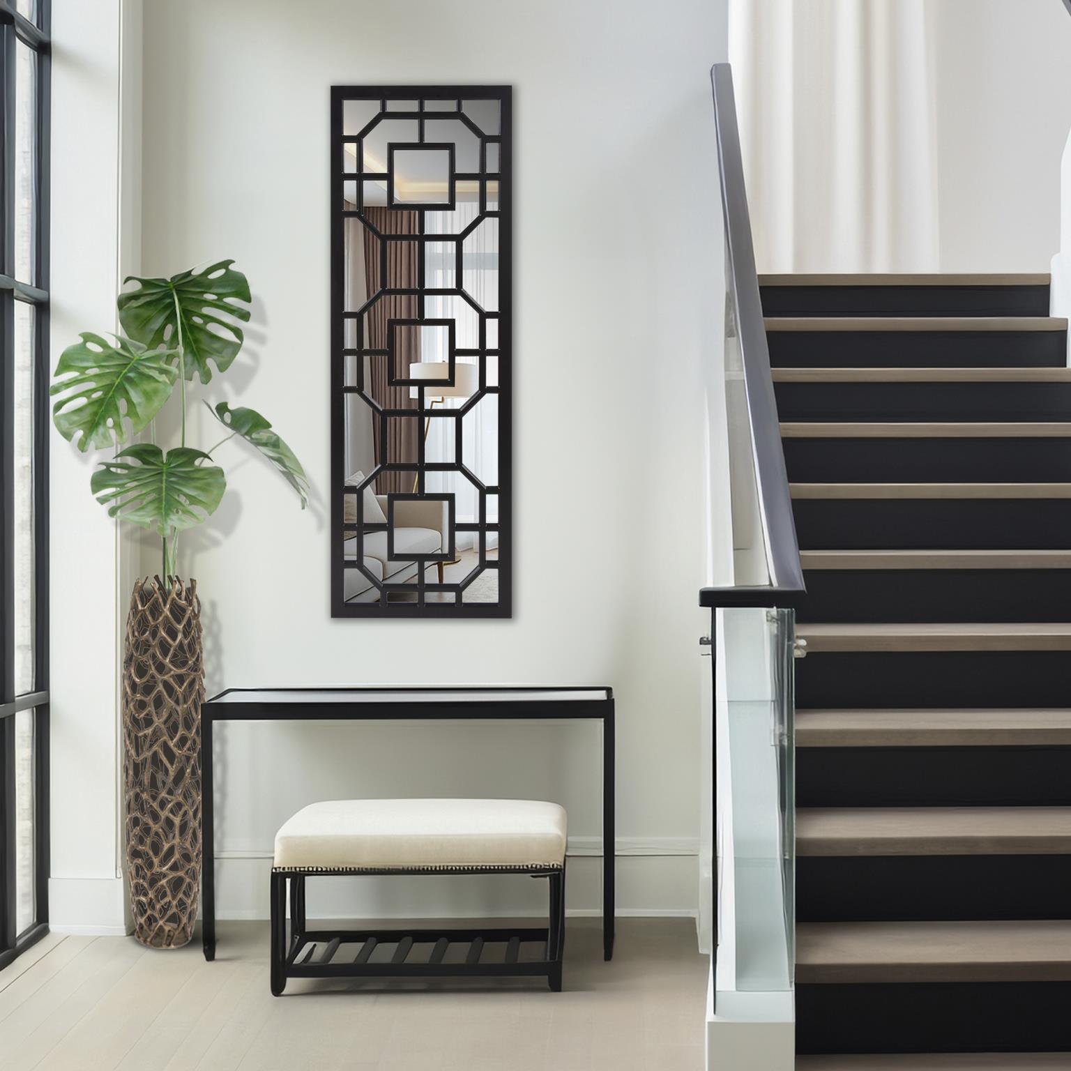 Click here for Howard Elliott Aldrich Accent Mirror  Matte Black prices