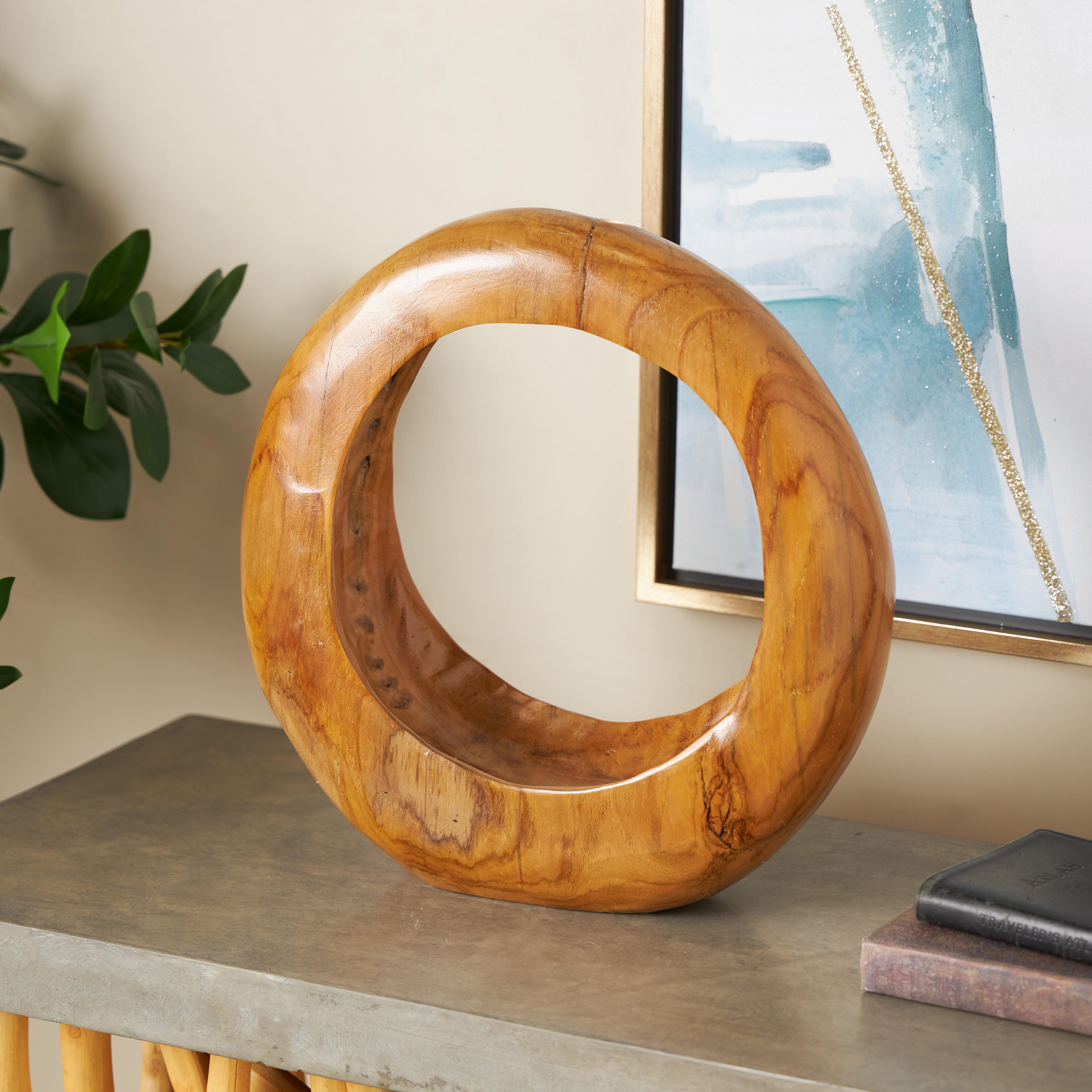 Click here for Bayberry Lane Round Sculpture  Brown prices